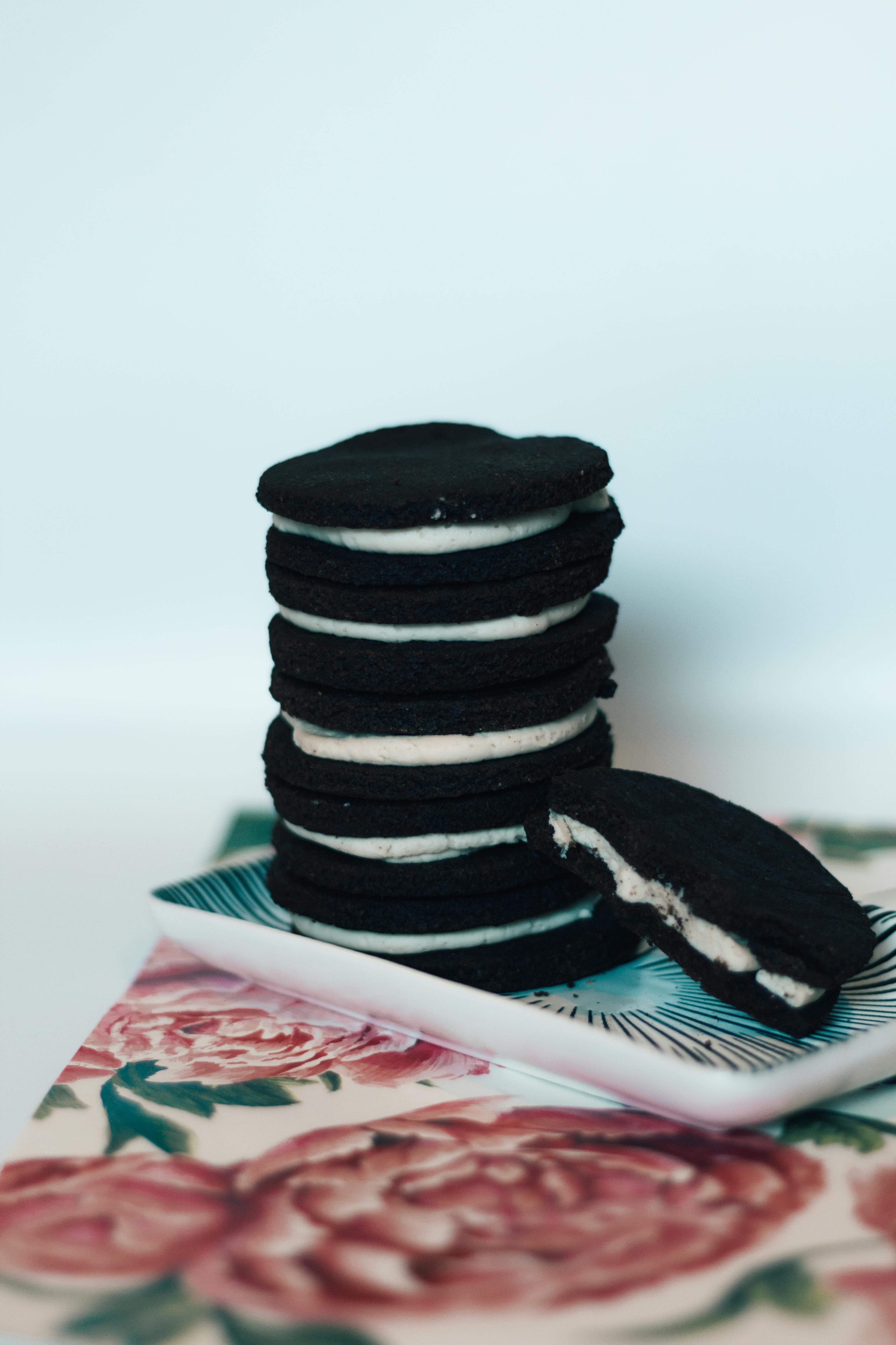 A Stack of Cookies with Cream · Free Stock Photo