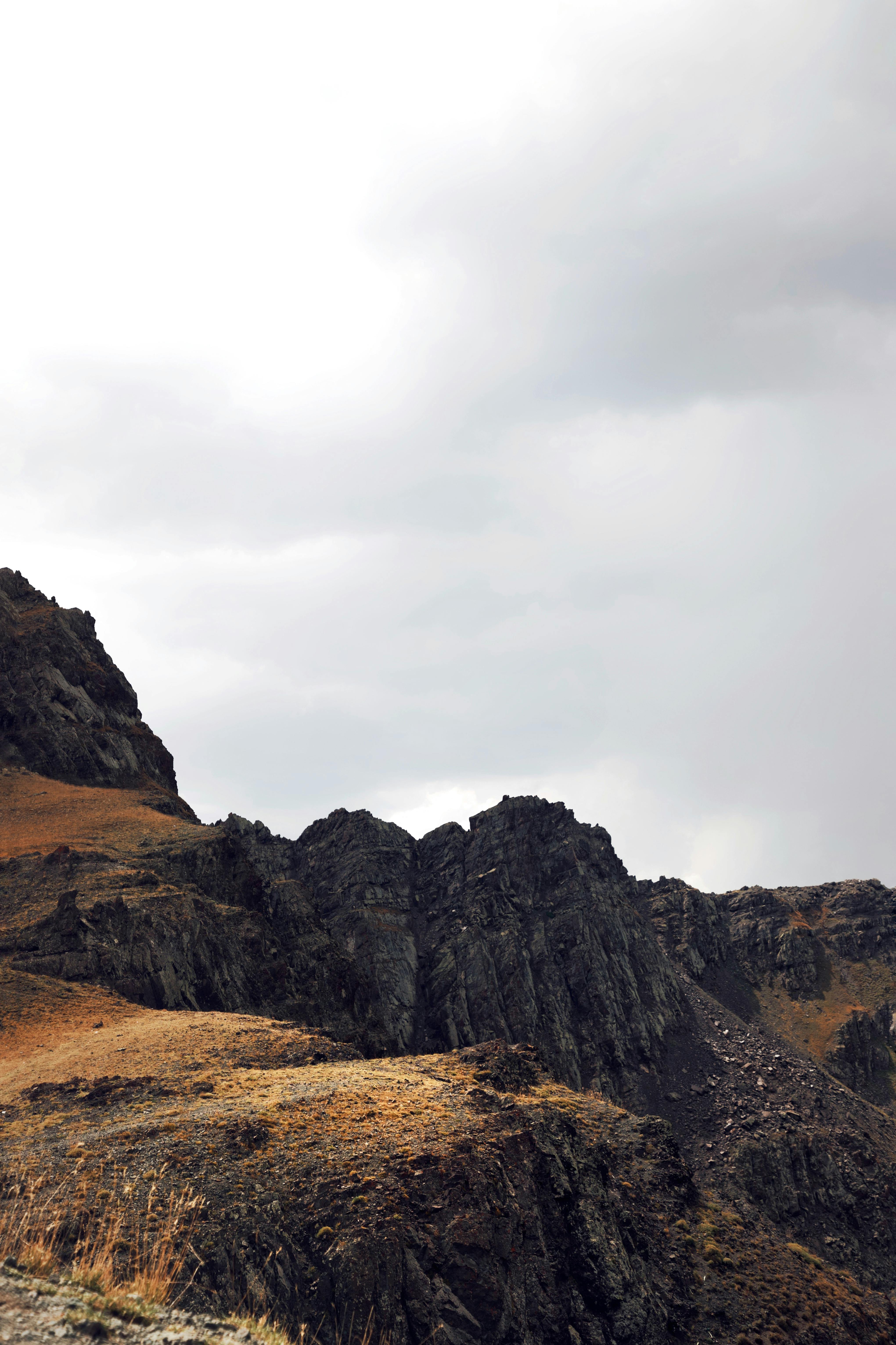 Rocky cliff slope covered with moss · Free Stock Photo