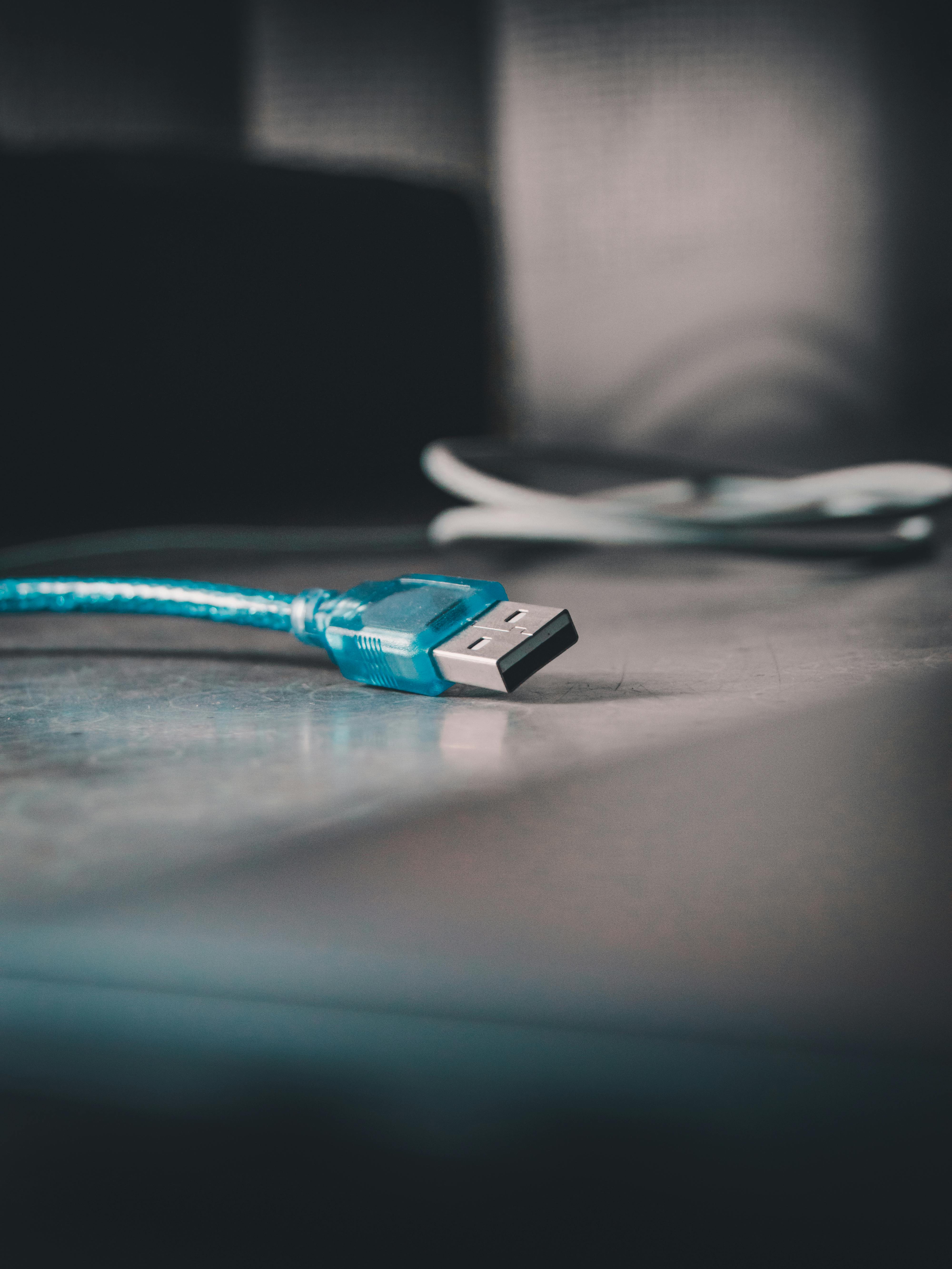 Close-Up Photo of White Usb Cable · Free Stock Photo