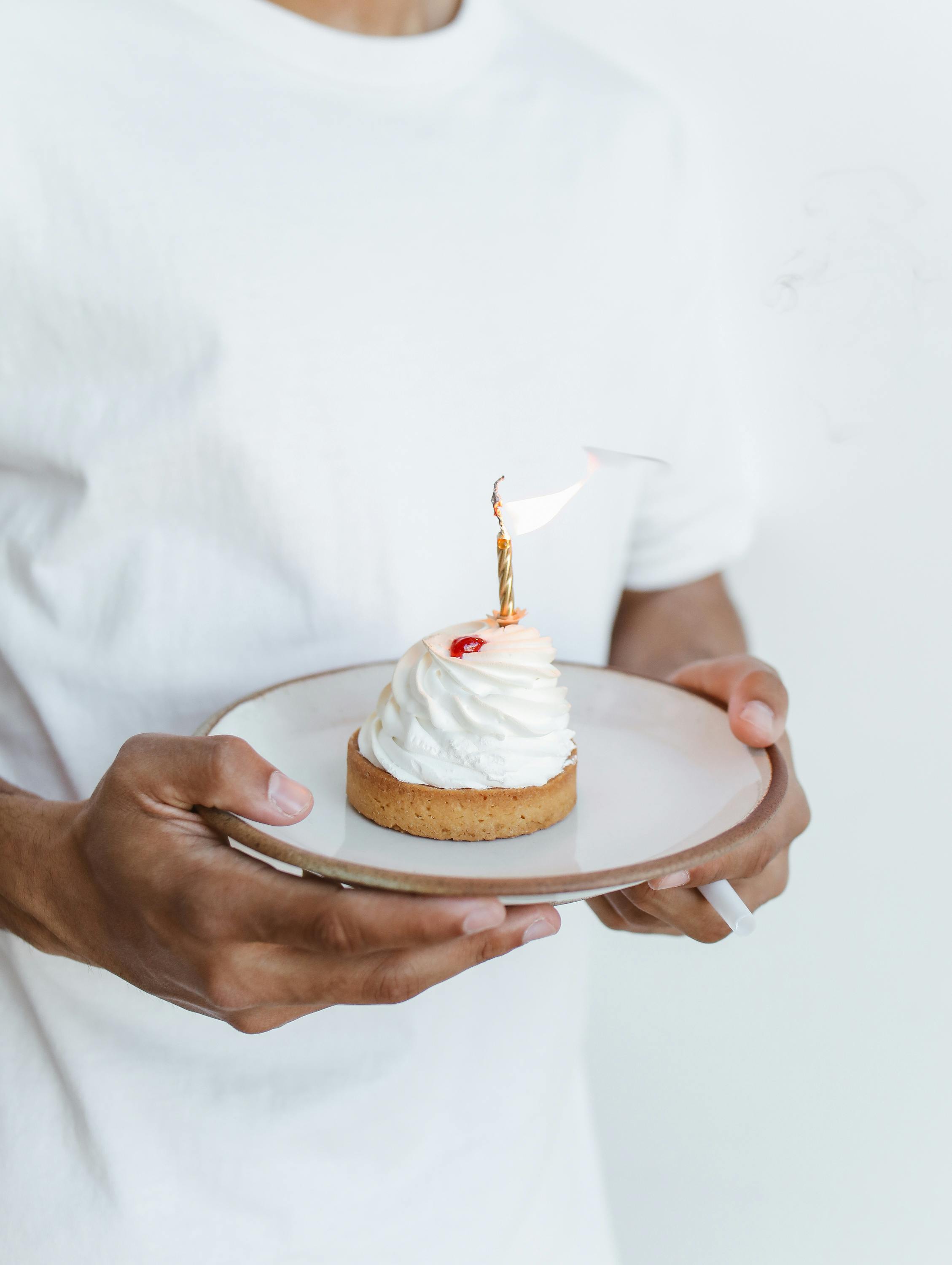 A Person Holding a Cake on the Plate · Free Stock Photo