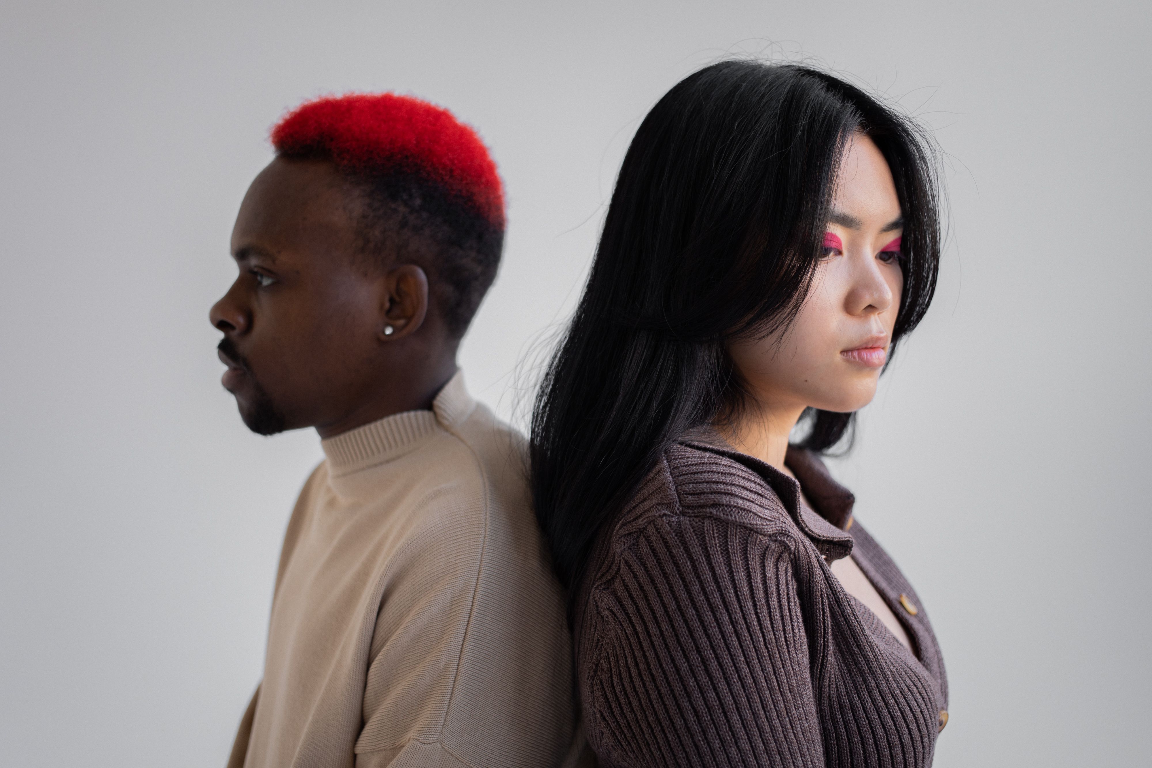 Multiracial models in formal outfits looking away with interest · Free ...