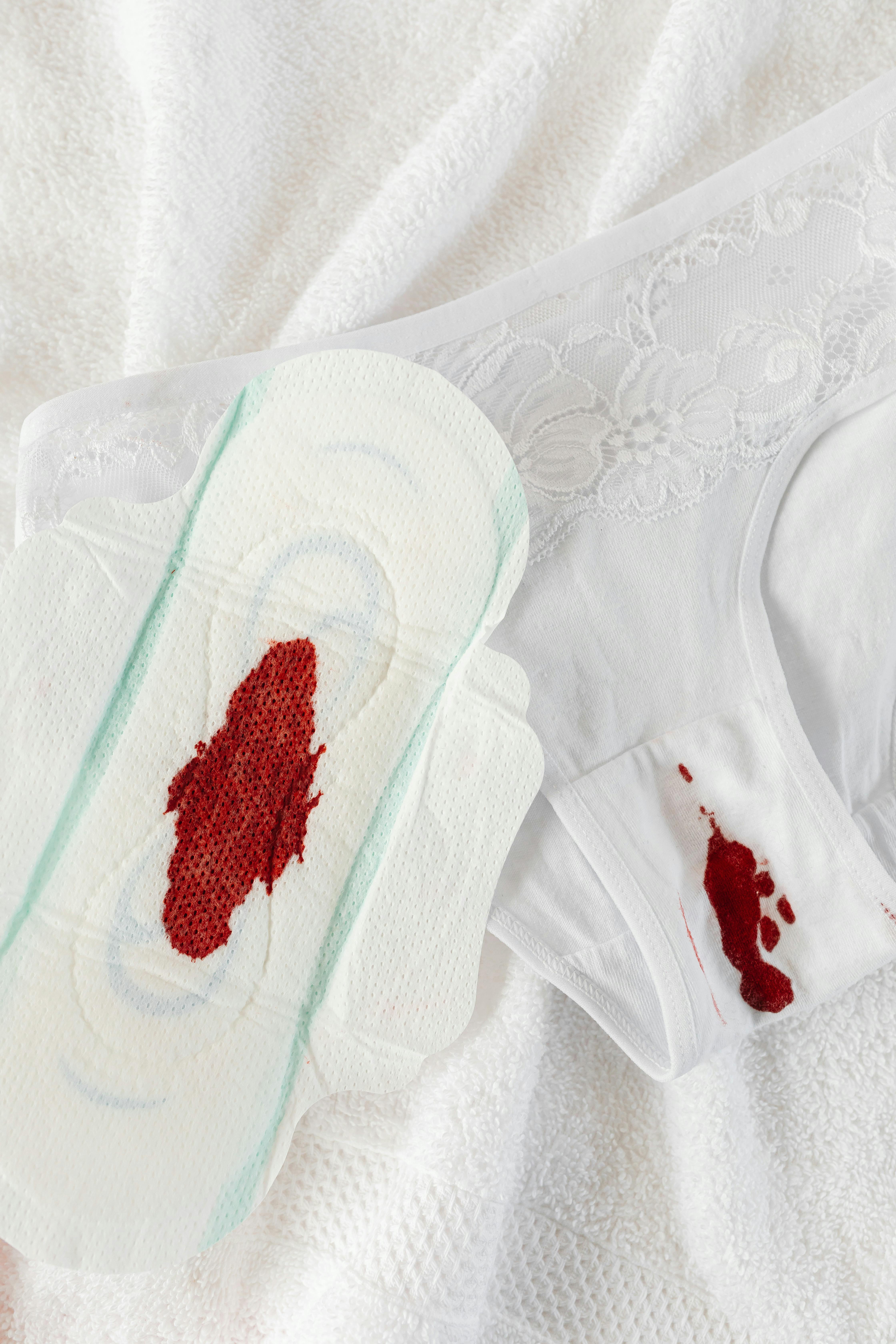 Blood on a Sanitary Napkin · Free Stock Photo