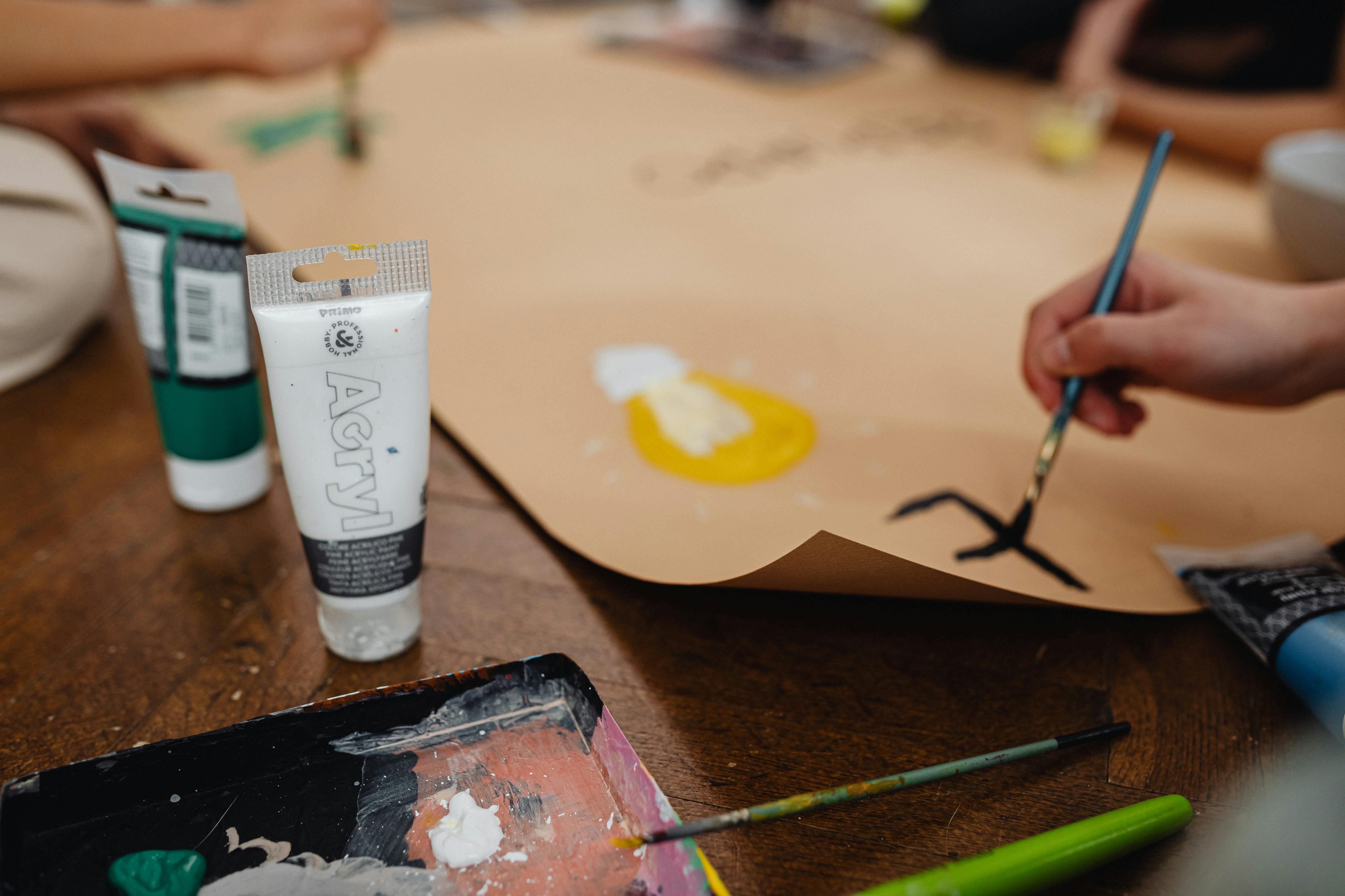 Hand Painting on Paper · Free Stock Photo