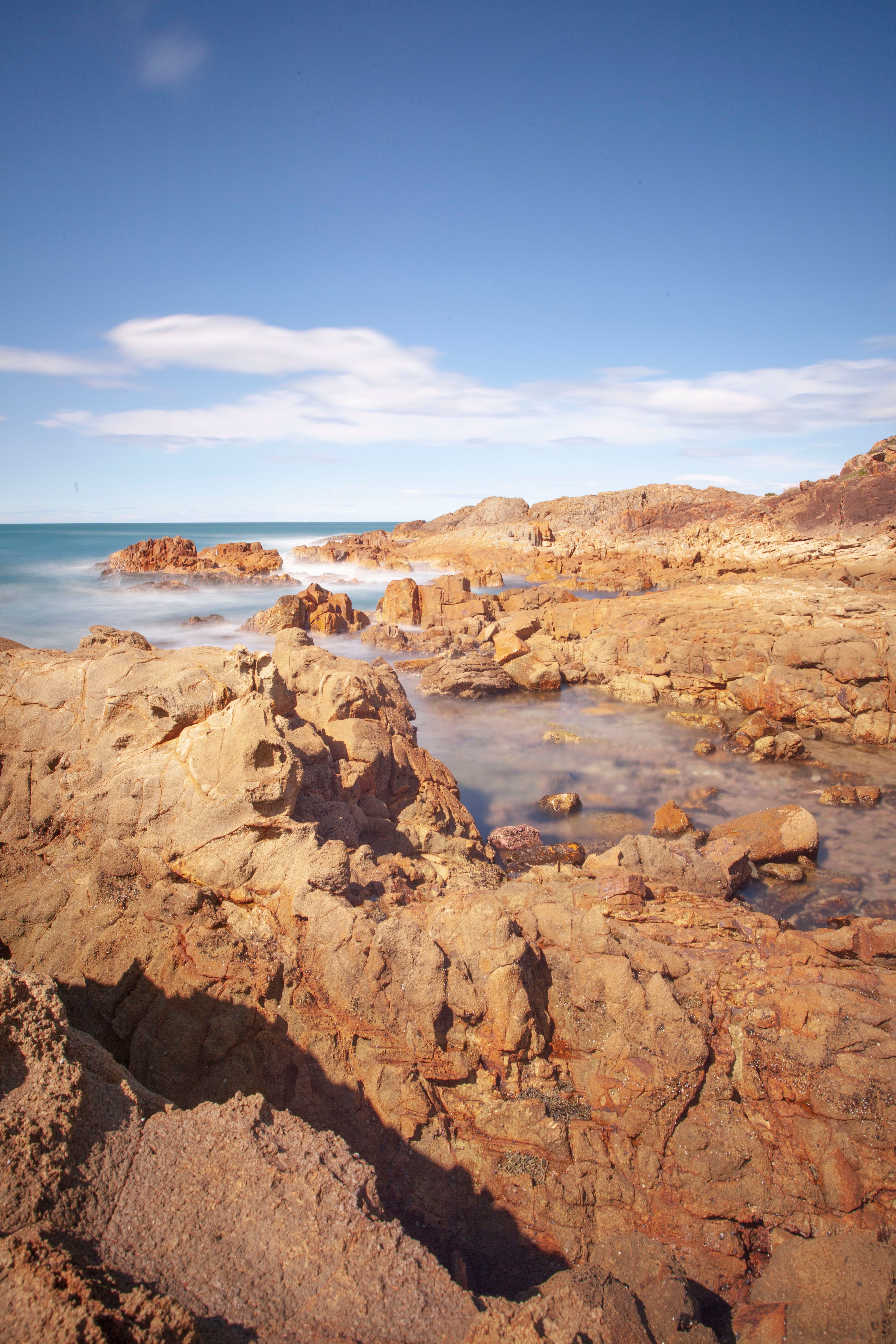 Bedrocks of the Sea Along Coastline · Free Stock Photo