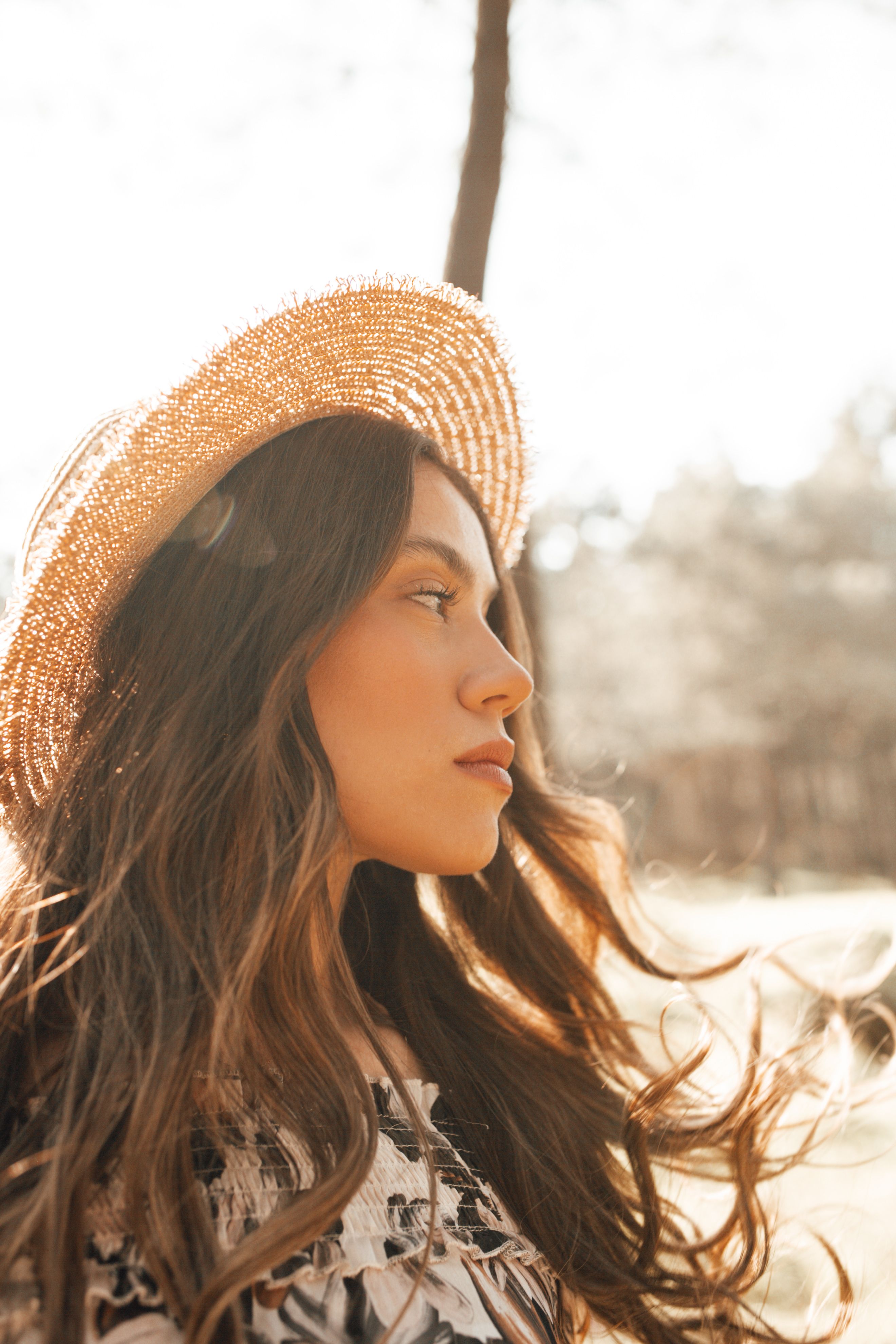 Woman Posing in Hat · Free Stock Photo