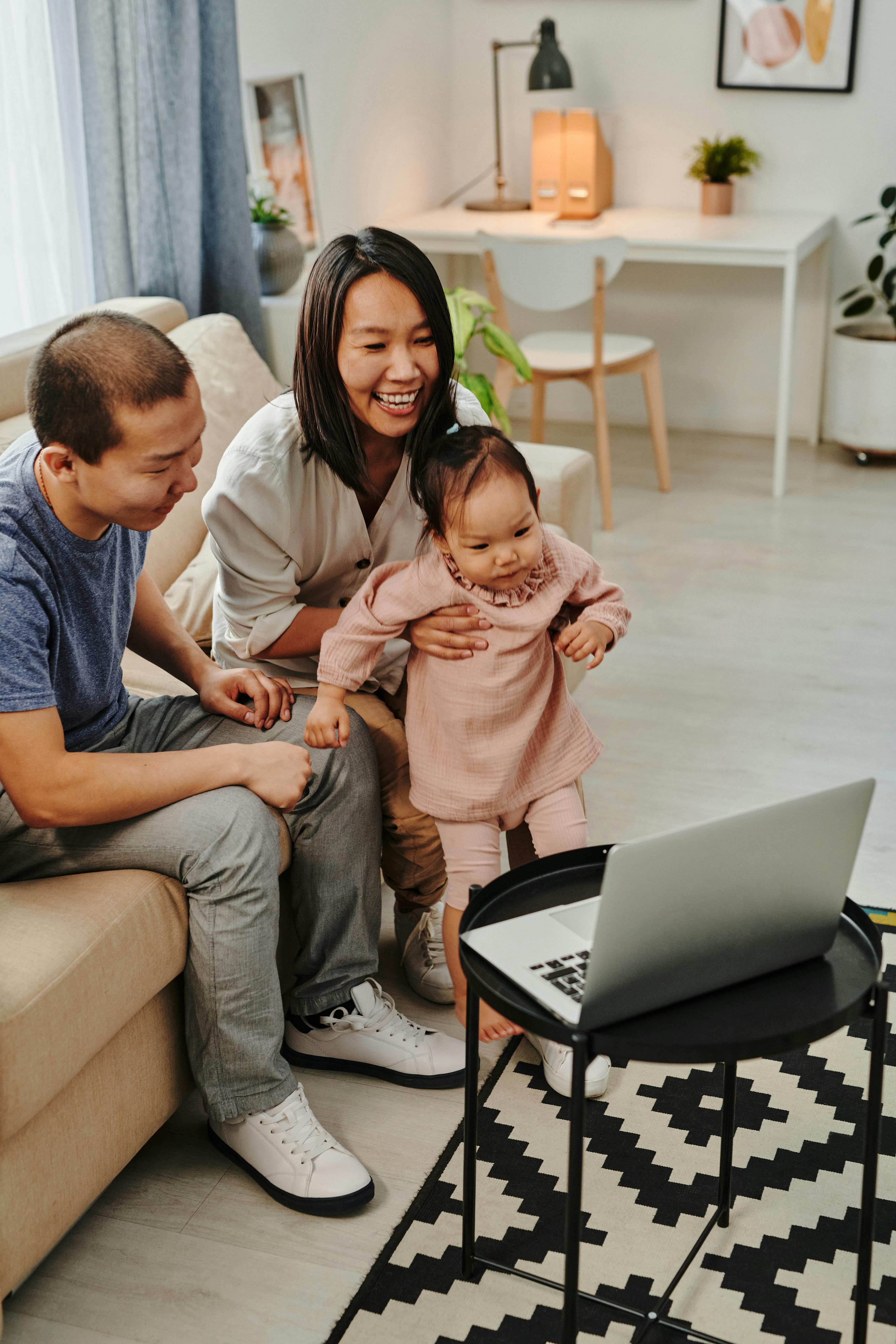 A Family Having a Video Call · Free Stock Photo