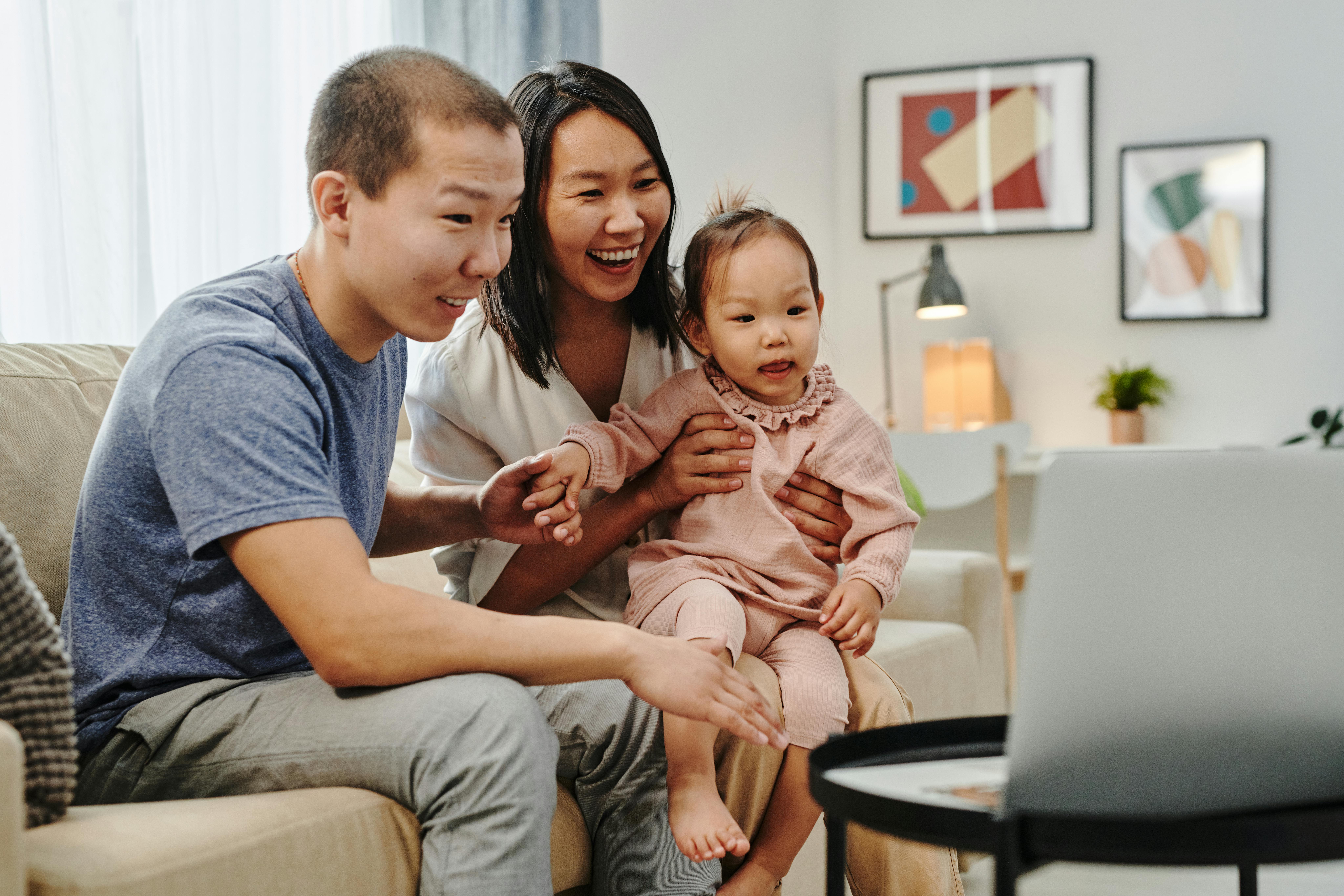 A Family Having a Video Call · Free Stock Photo
