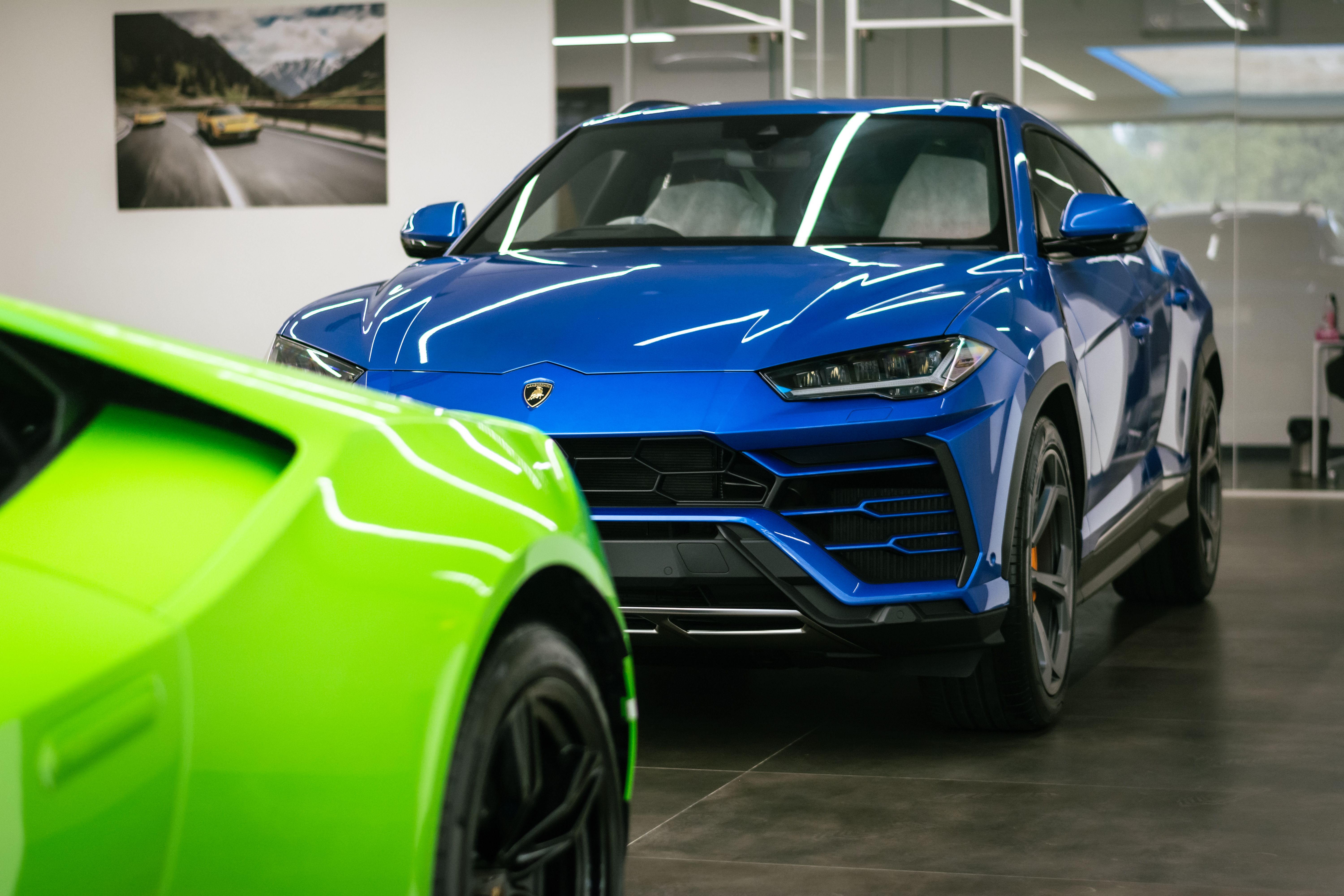 Photograph of a Blue Luxury Car · Free Stock Photo
