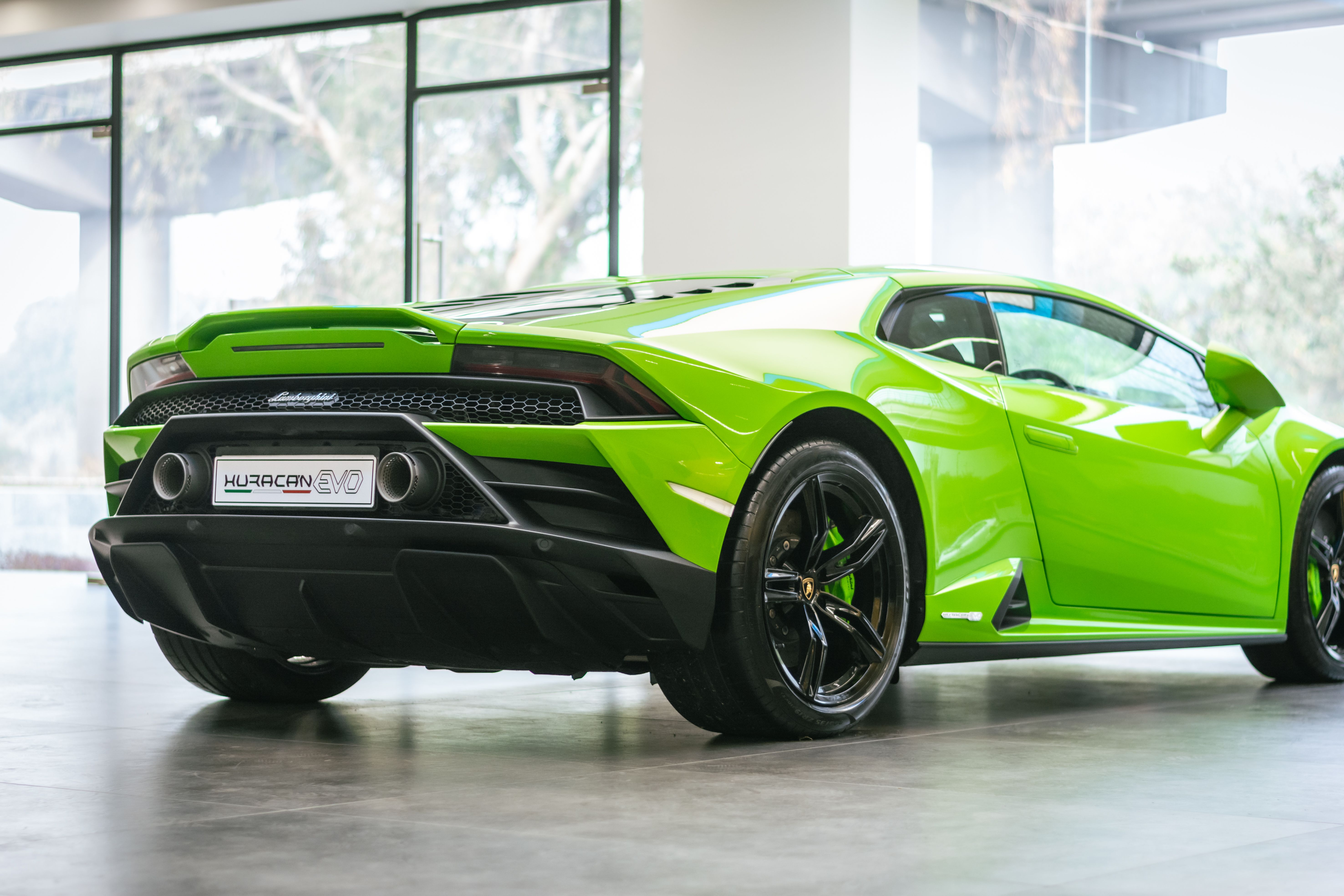 Photo of Parked Lime Green Lamborghini · Free Stock Photo