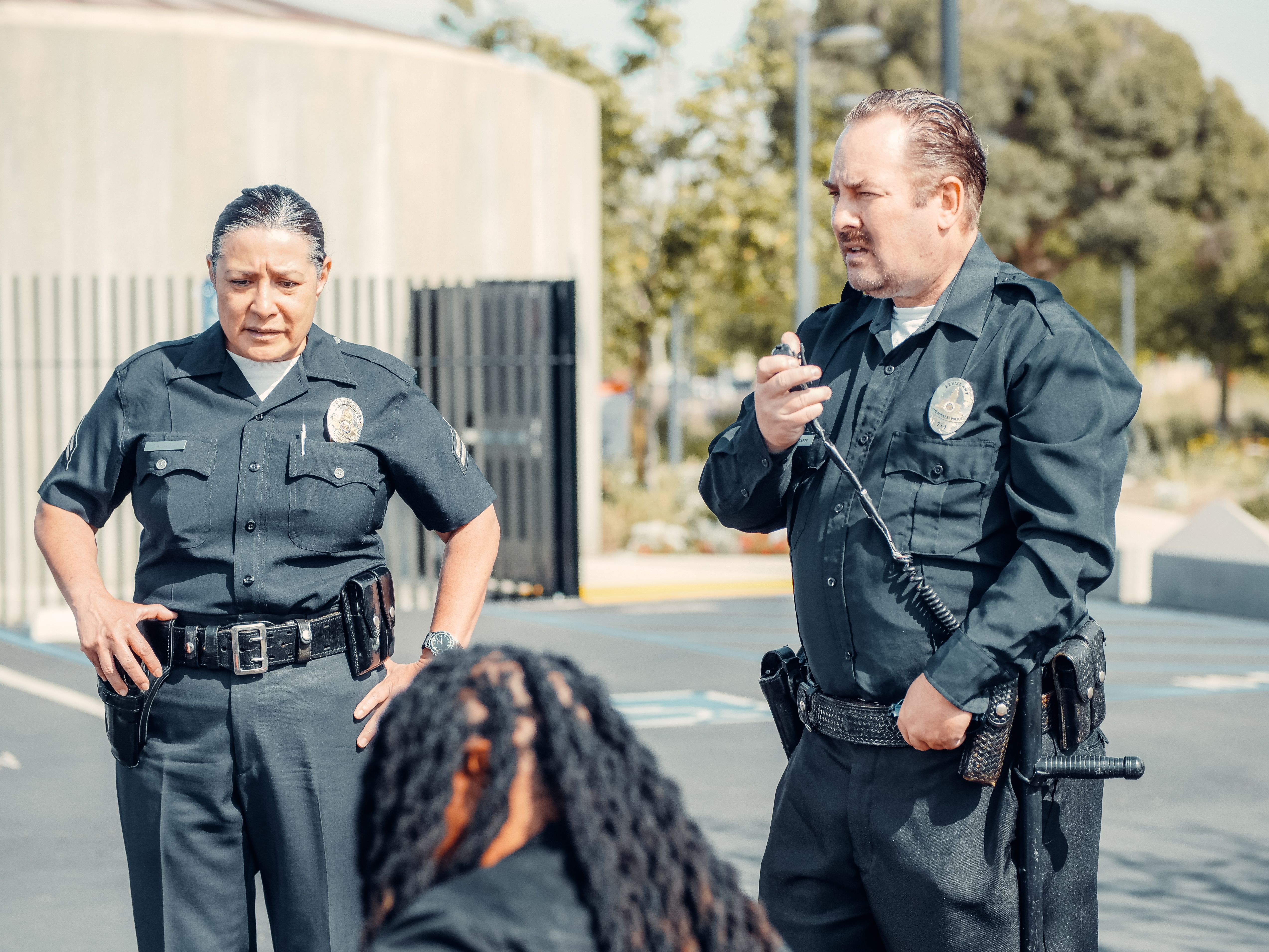 Police Officers on Duty at Night · Free Stock Photo