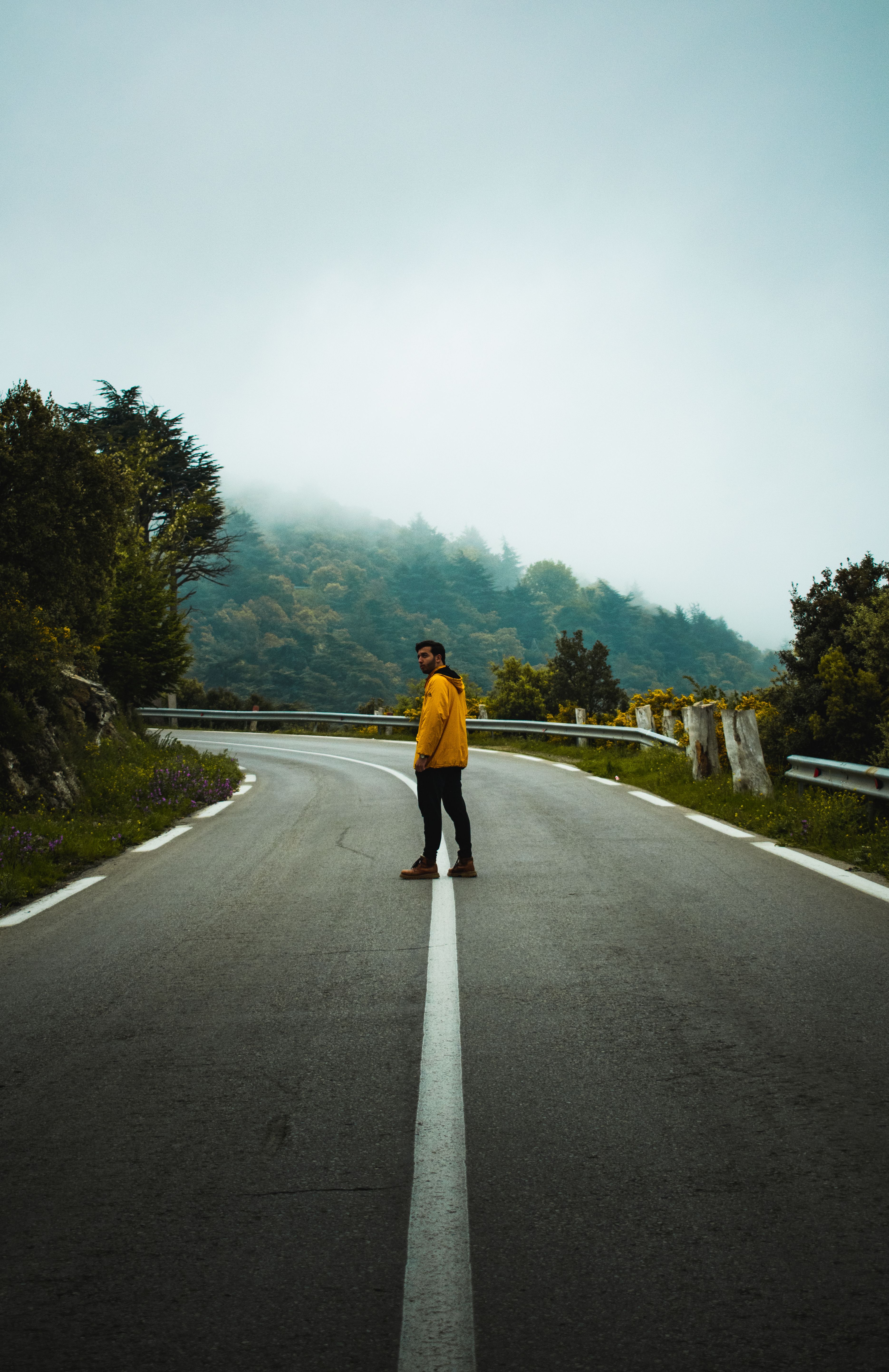 Man Standing on Road · Free Stock Photo