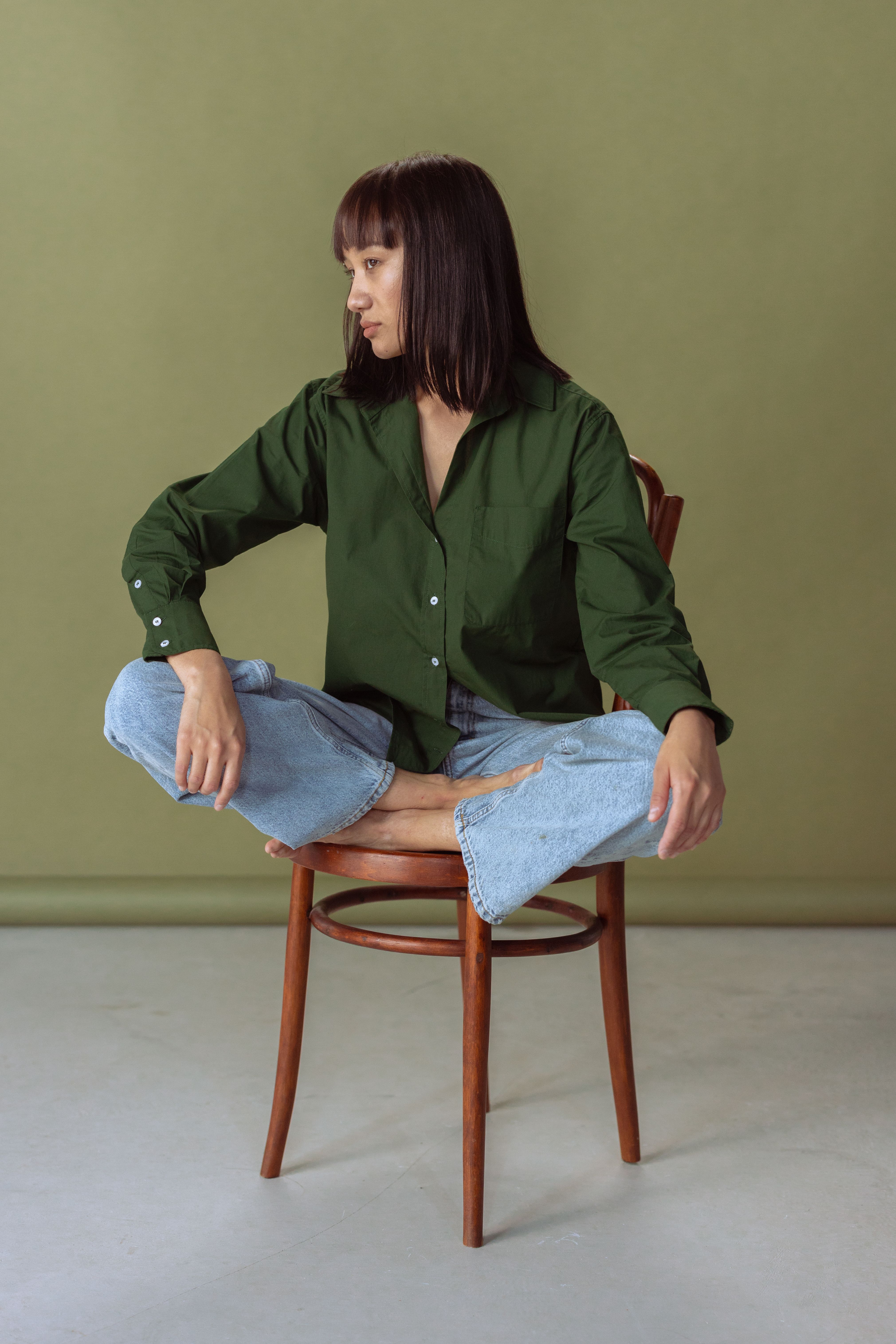 Woman Wearing Dress Sitting On Chair · Free Stock Photo