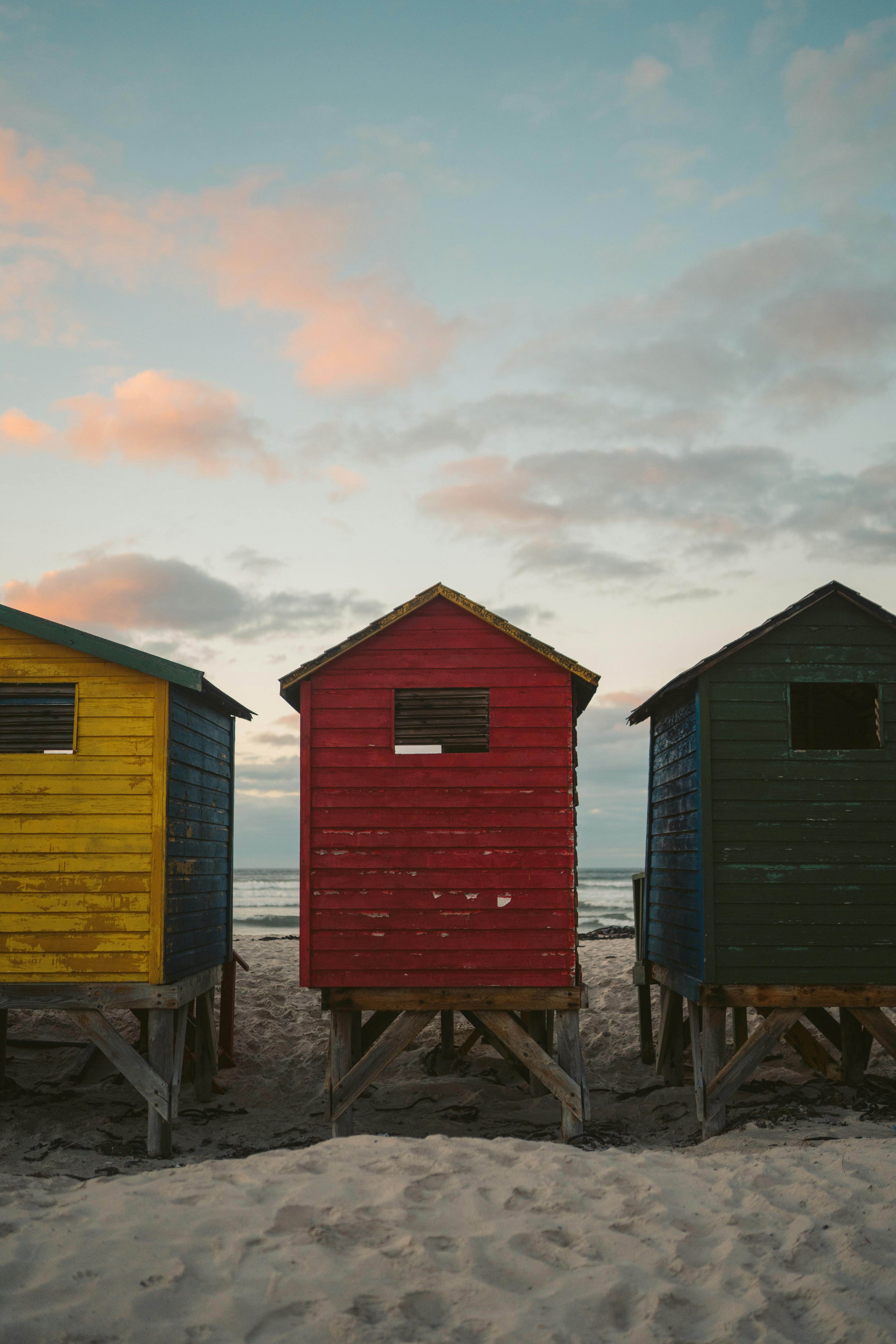 A Colorful Houses on the Beach · Free Stock Photo
