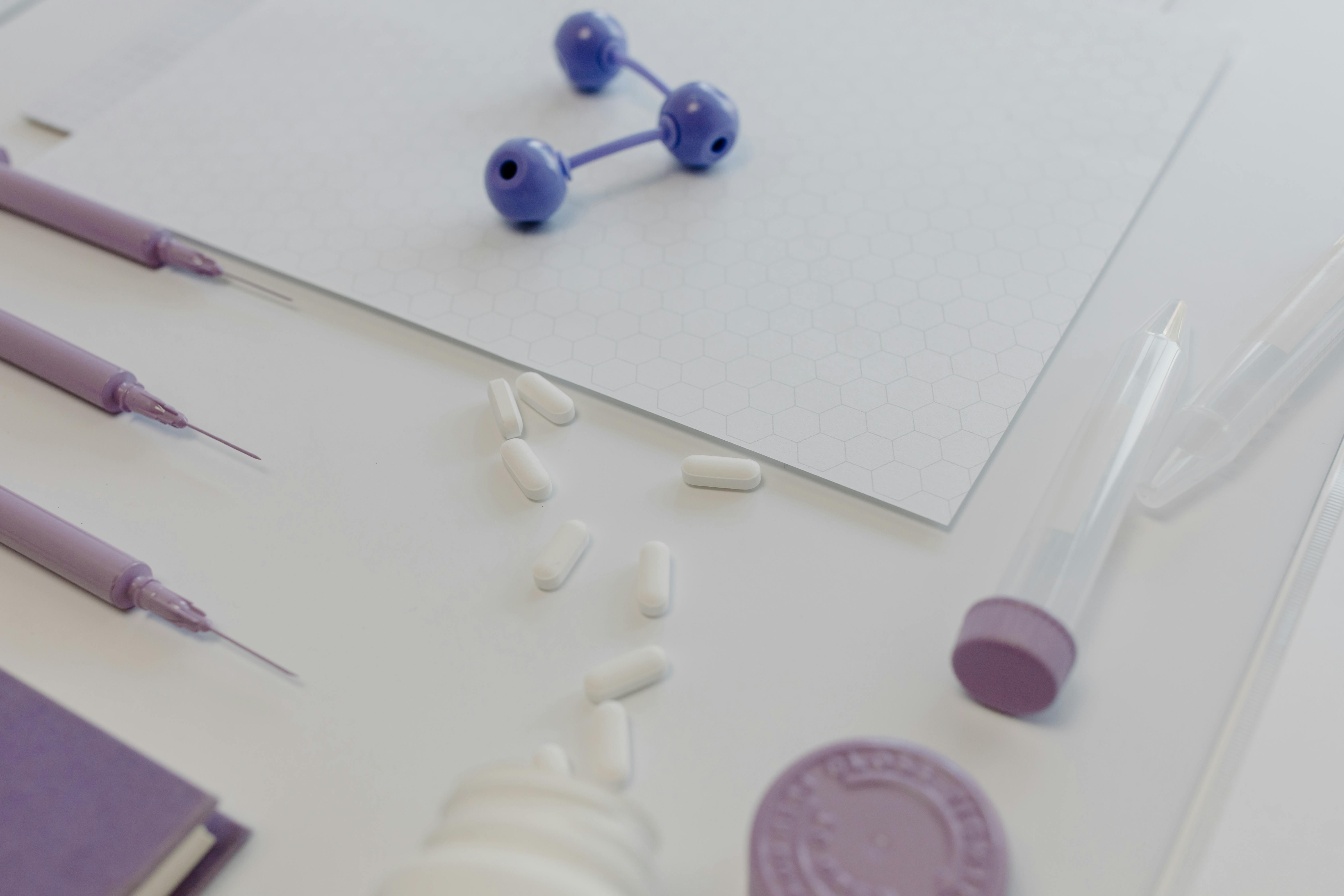 Photo gratuite de cachets, des médicaments, fermer, laboratoire ...