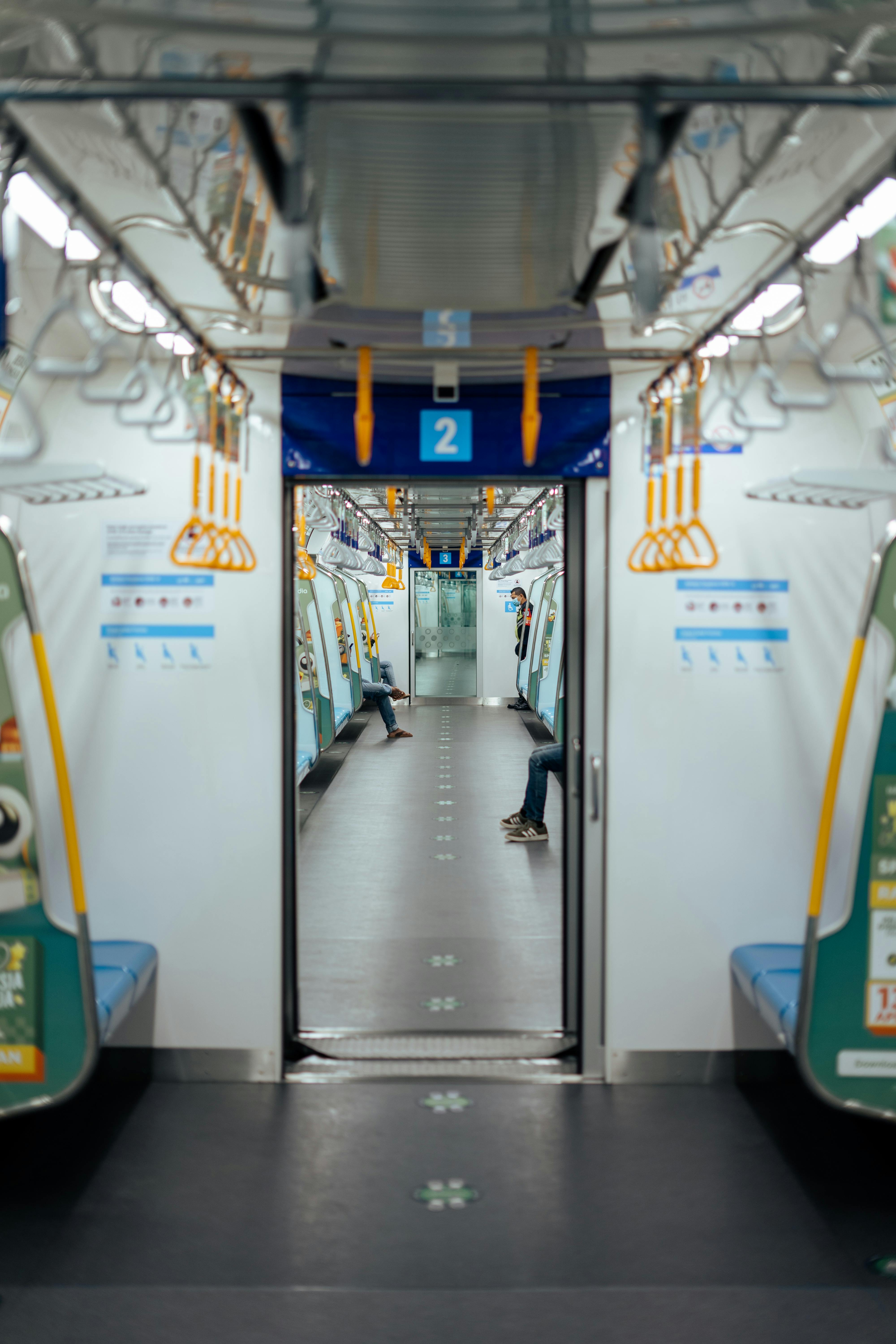 Inside a Subway Train · Free Stock Photo