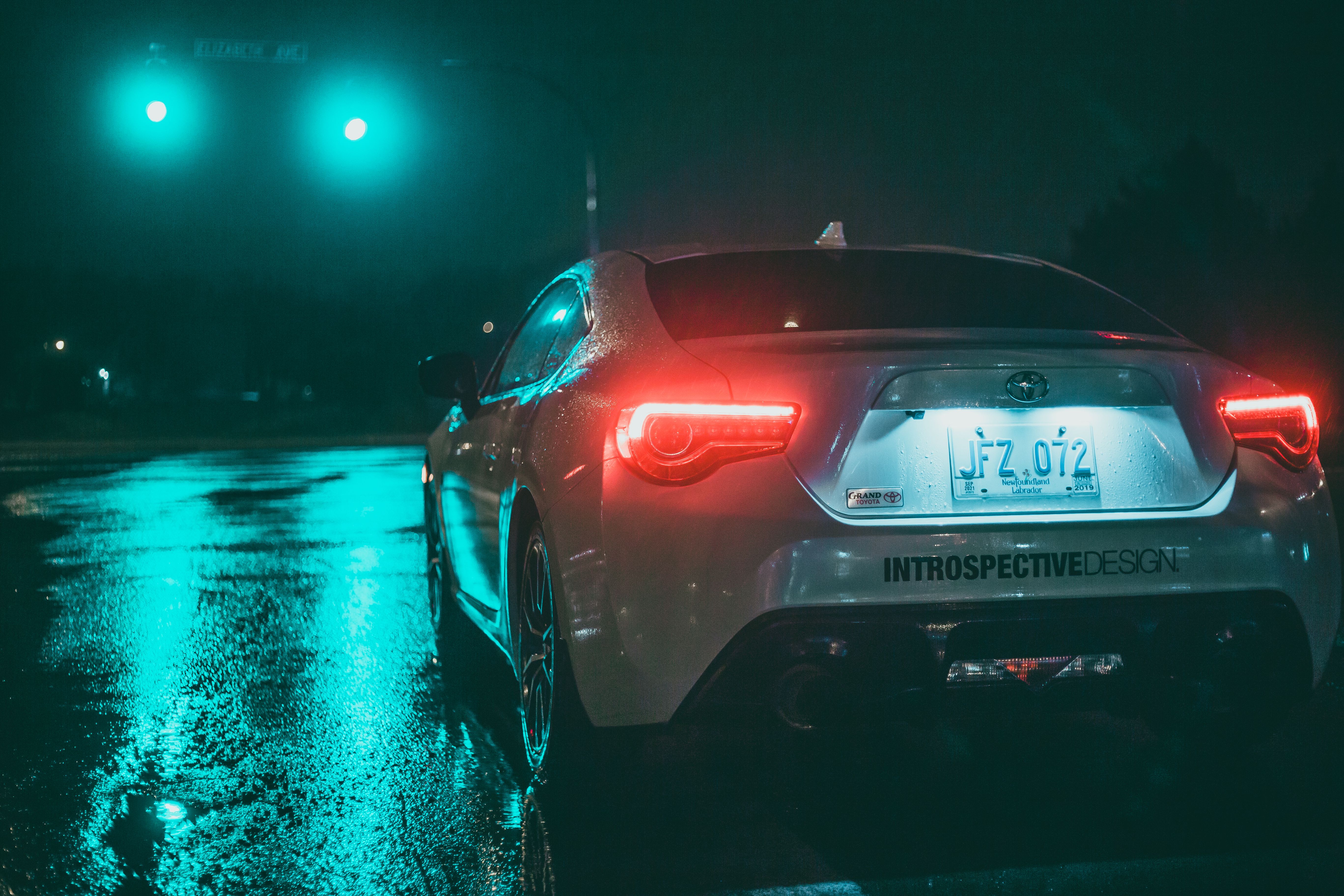 White Car on Road during Night Time · Free Stock Photo