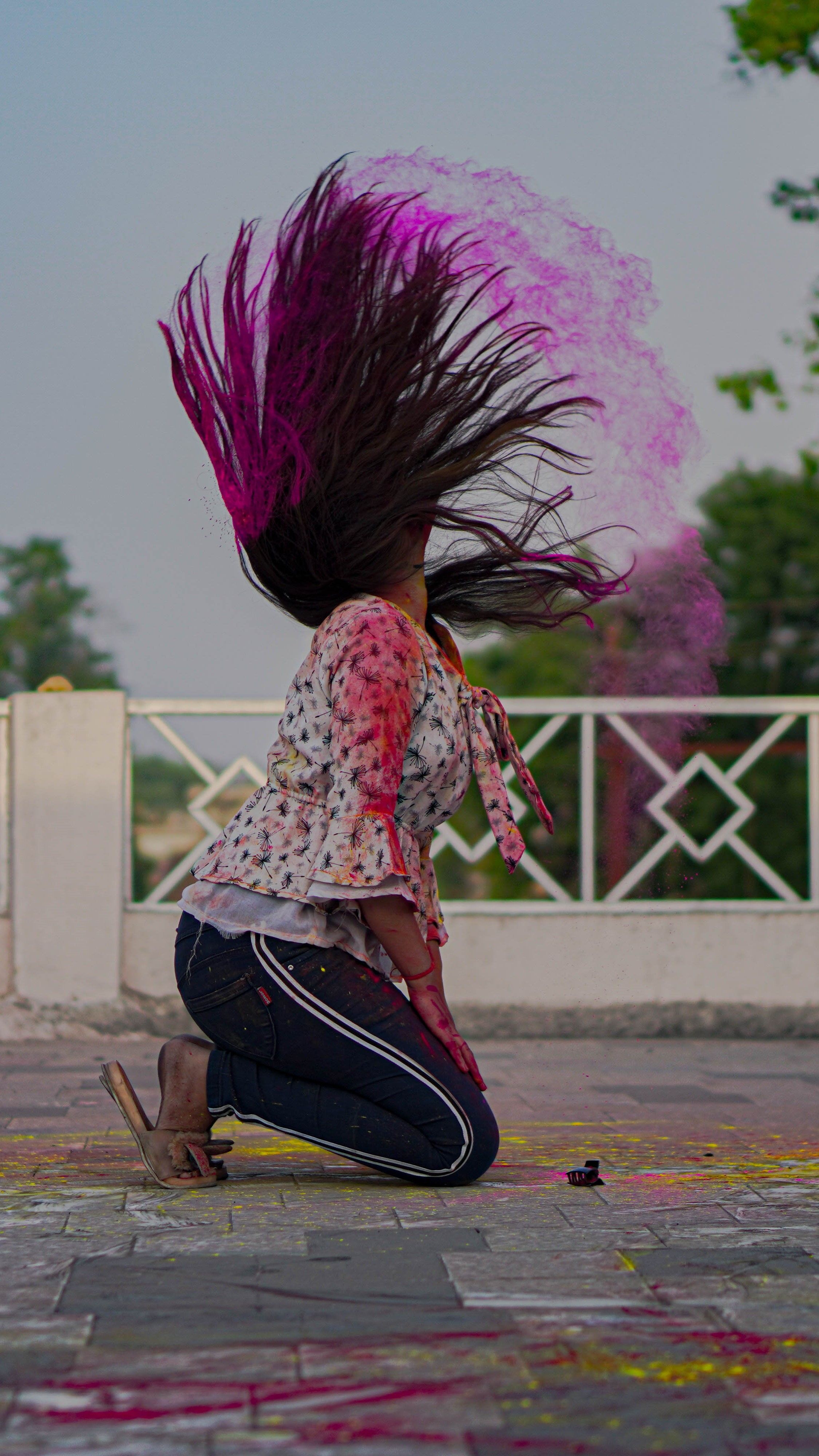 A Woman Tossing Her Hair · Free Stock Photo