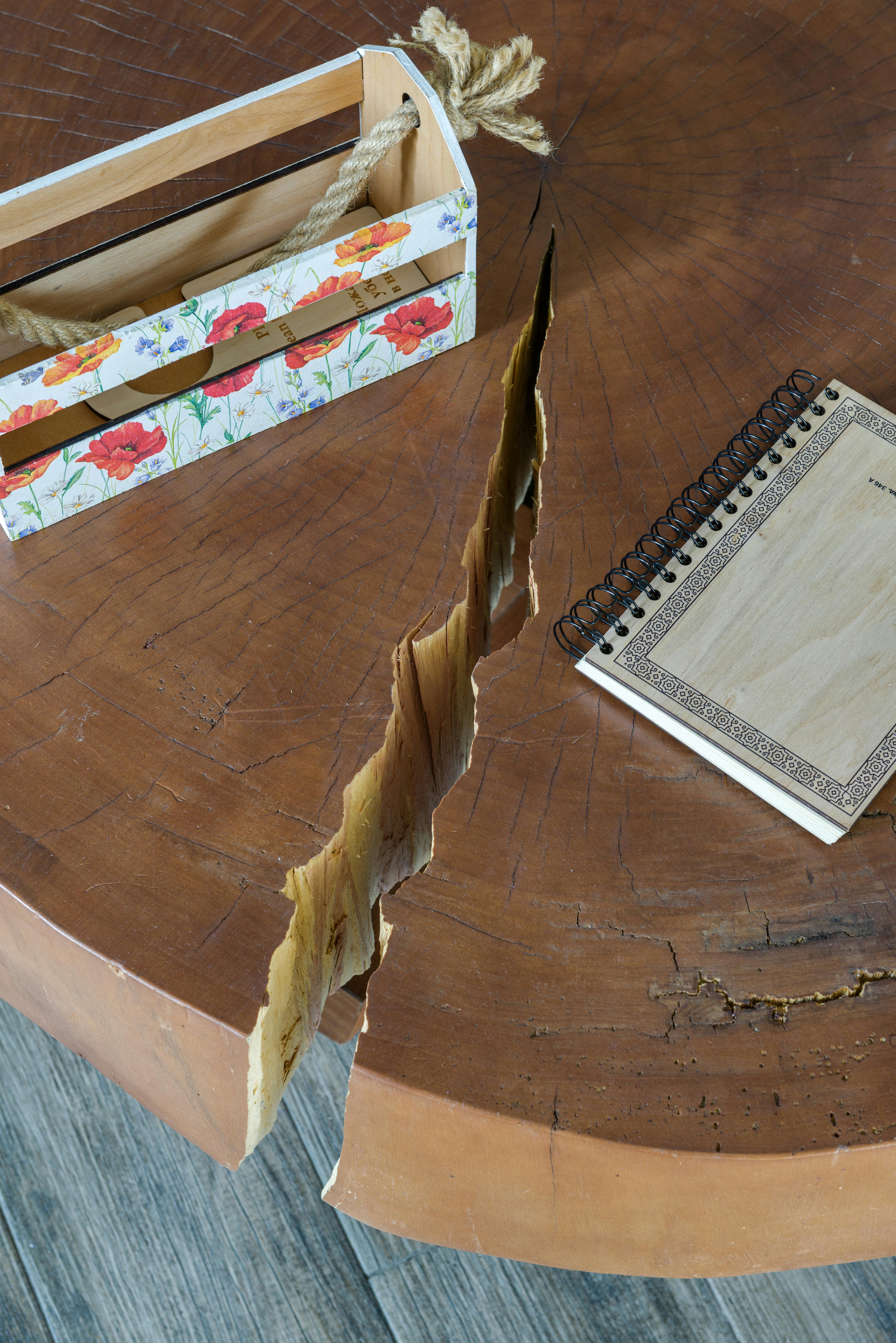 A Crack on a Wooden Table · Free Stock Photo