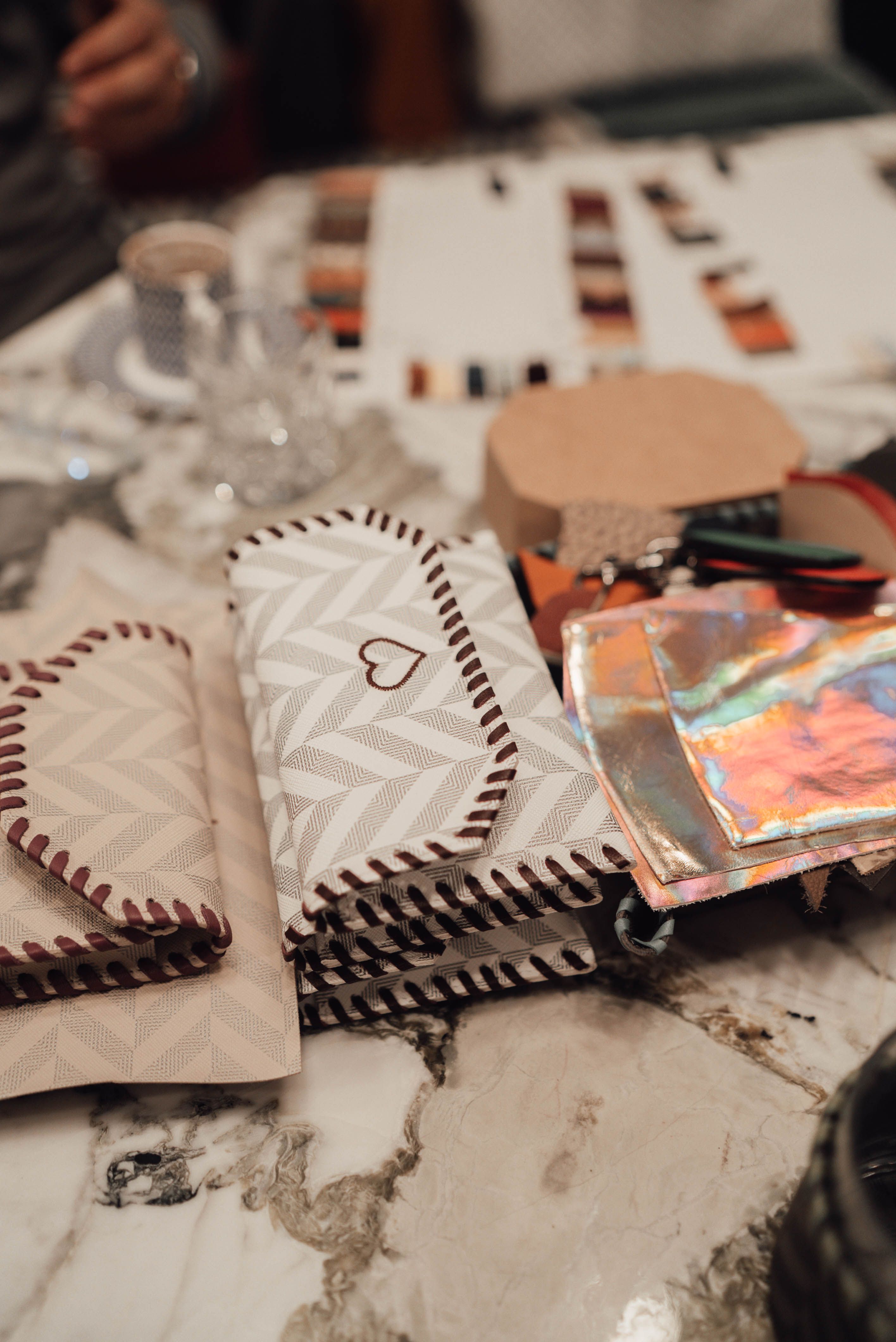 Handmade Wallets on Table · Free Stock Photo