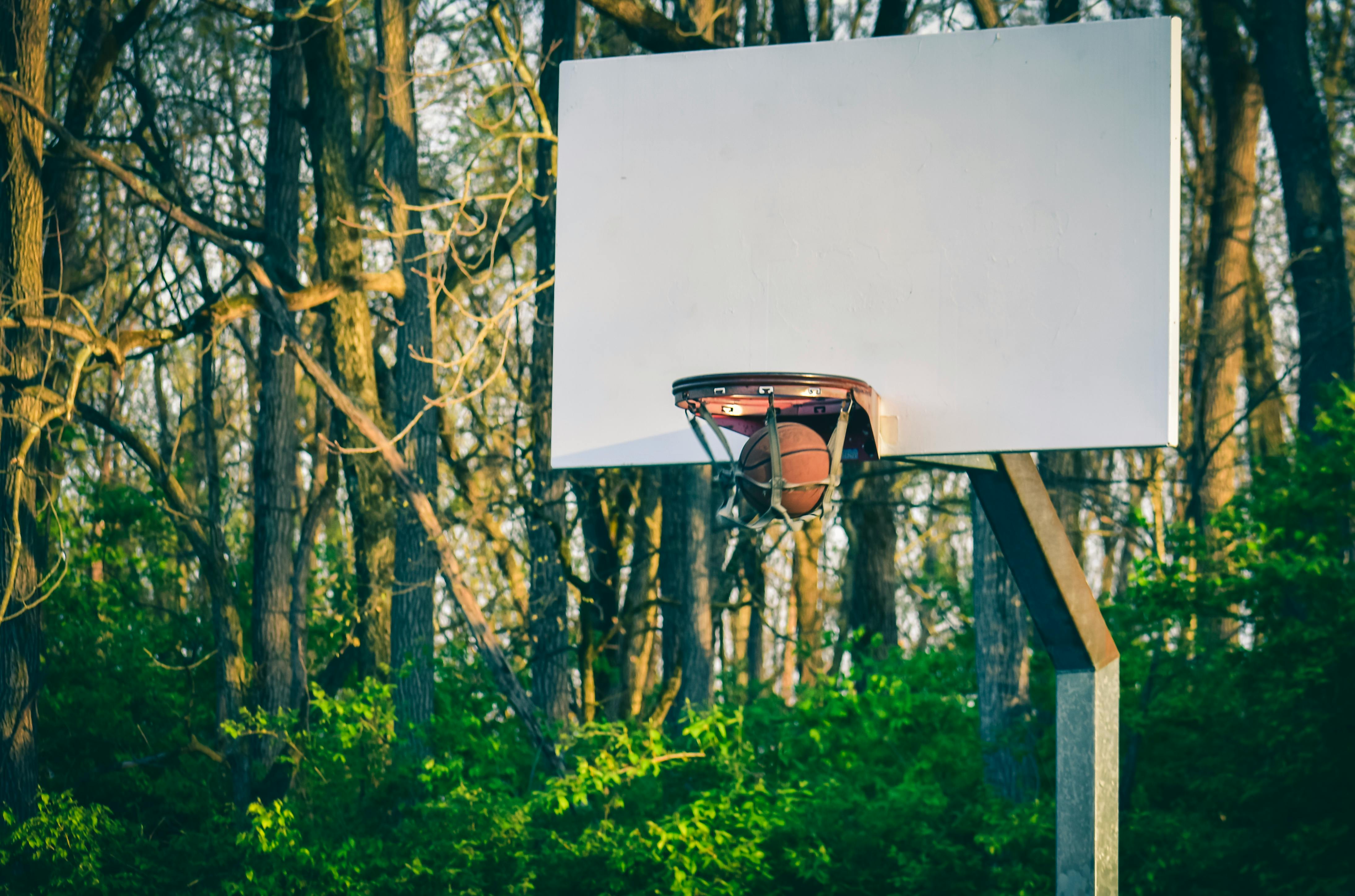 Basketball Hoop on Court · Free Stock Photo