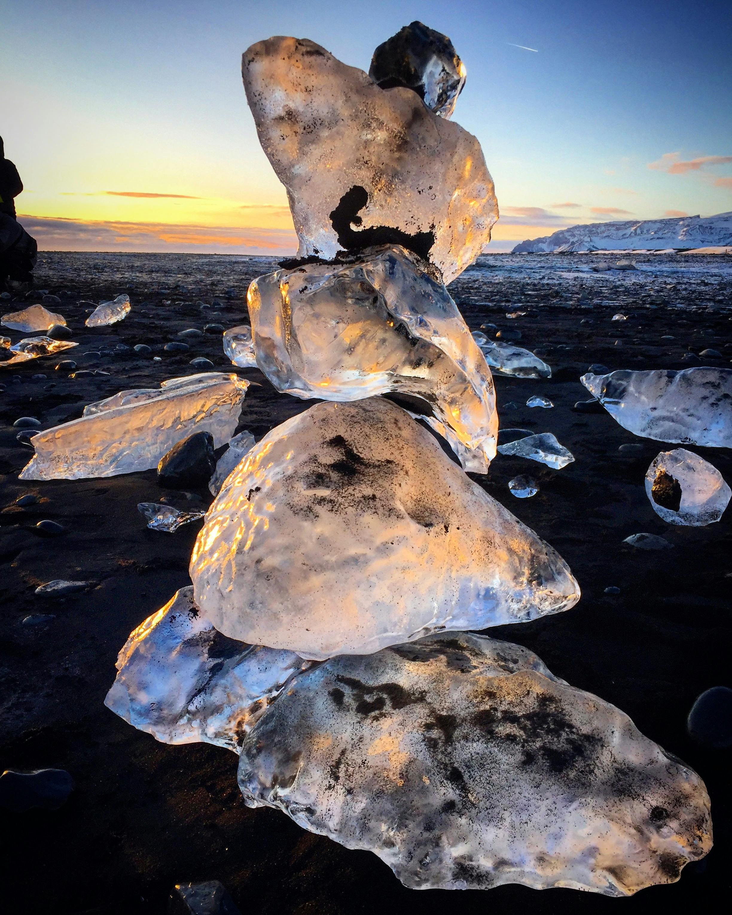 Close Up Photo of Ice Stone on the Ground · Free Stock Photo