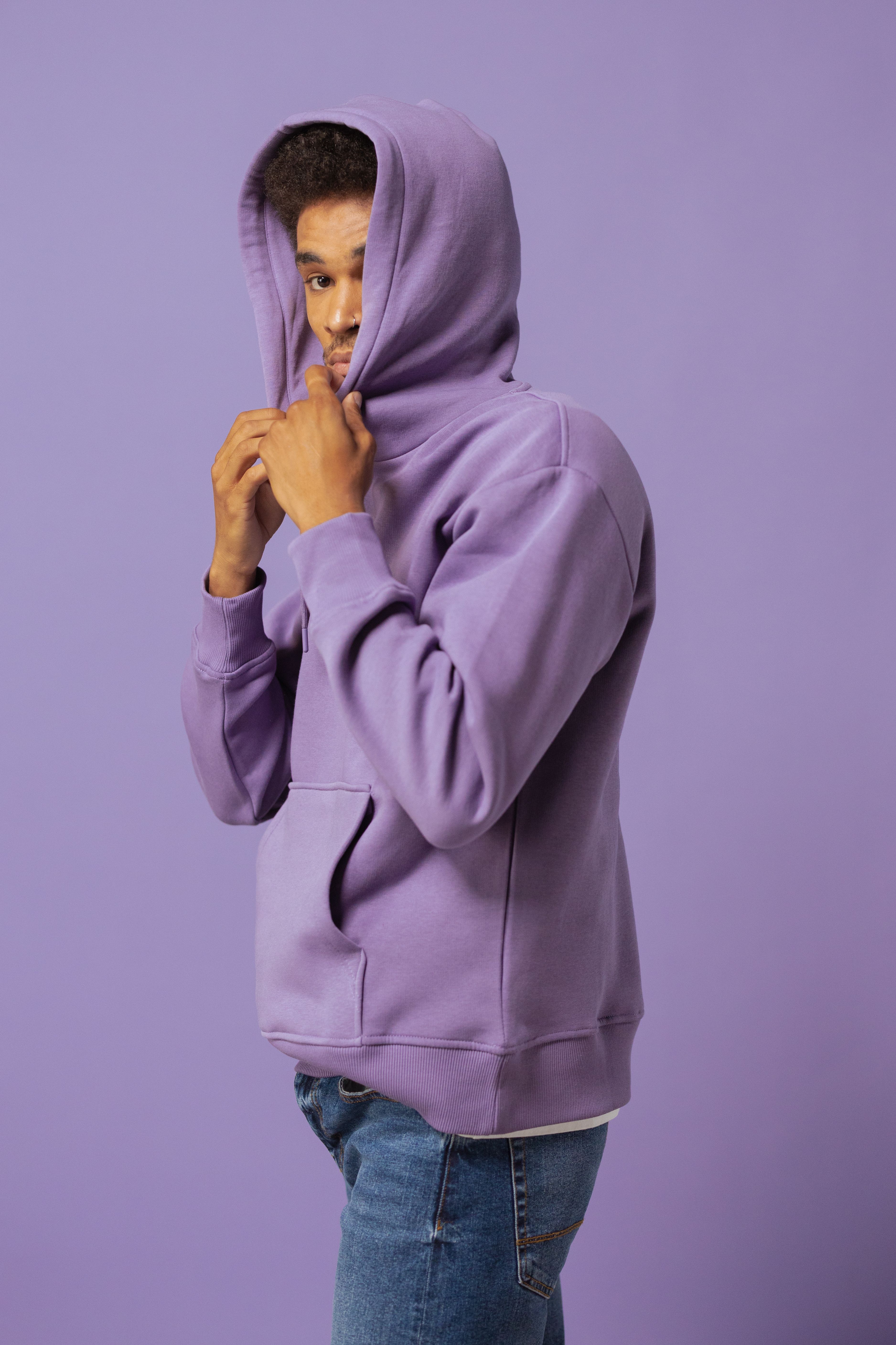A Man Wearing a Purple Hoodie · Free Stock Photo