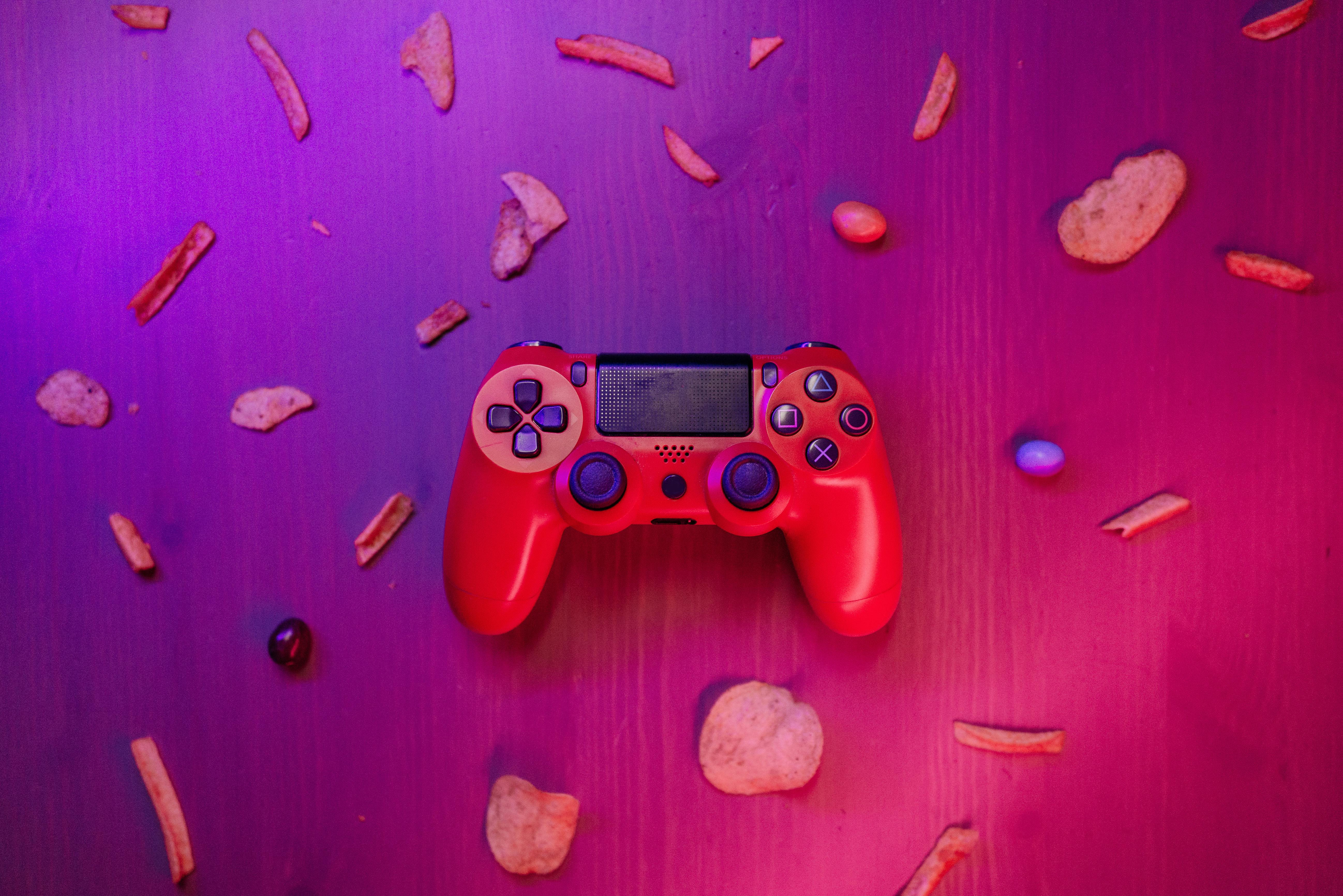 Close-Up Shot of a White Game Controller on a Wooden Surface · Free ...