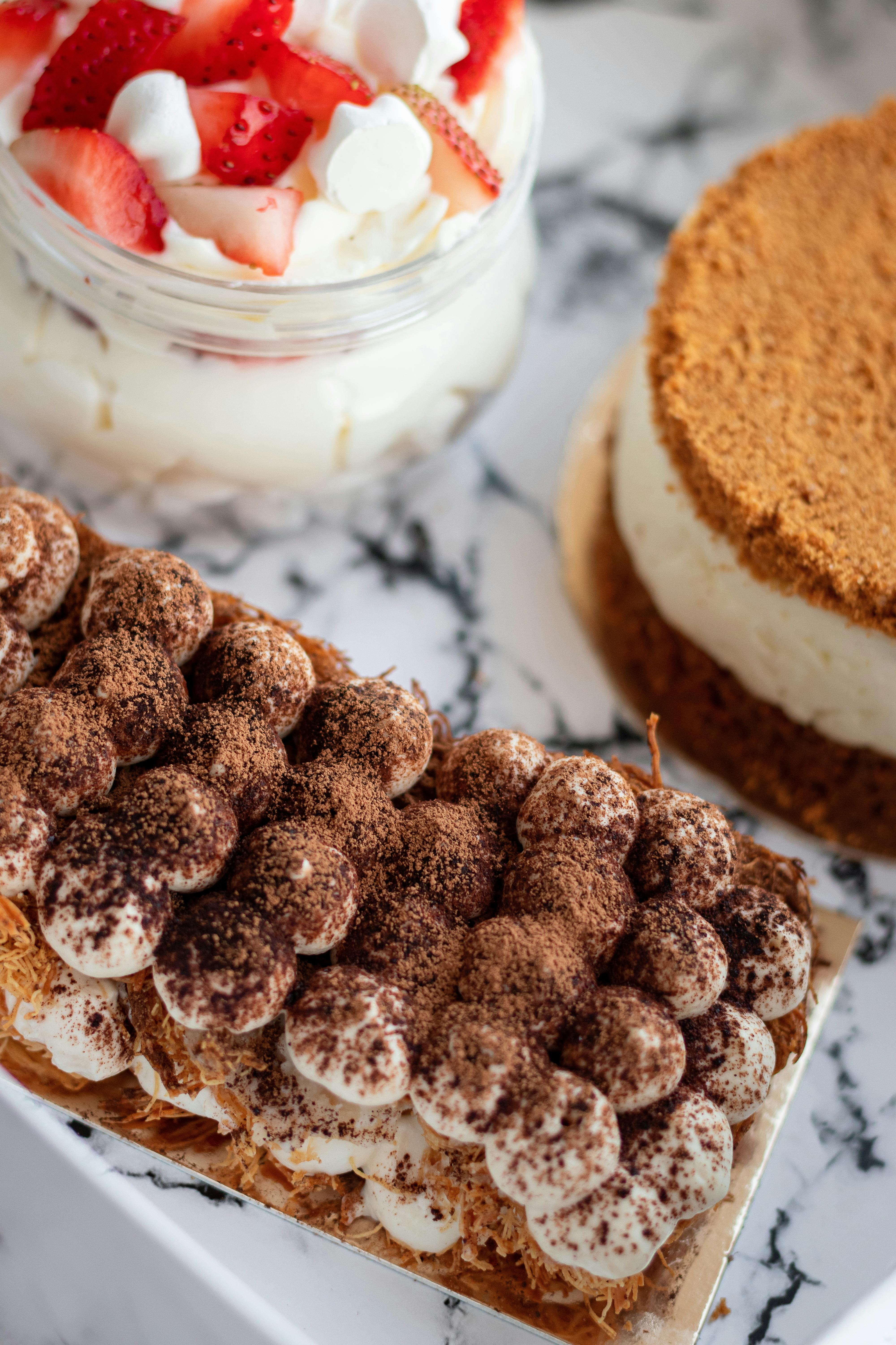 Set of different yummy deserts · Free Stock Photo