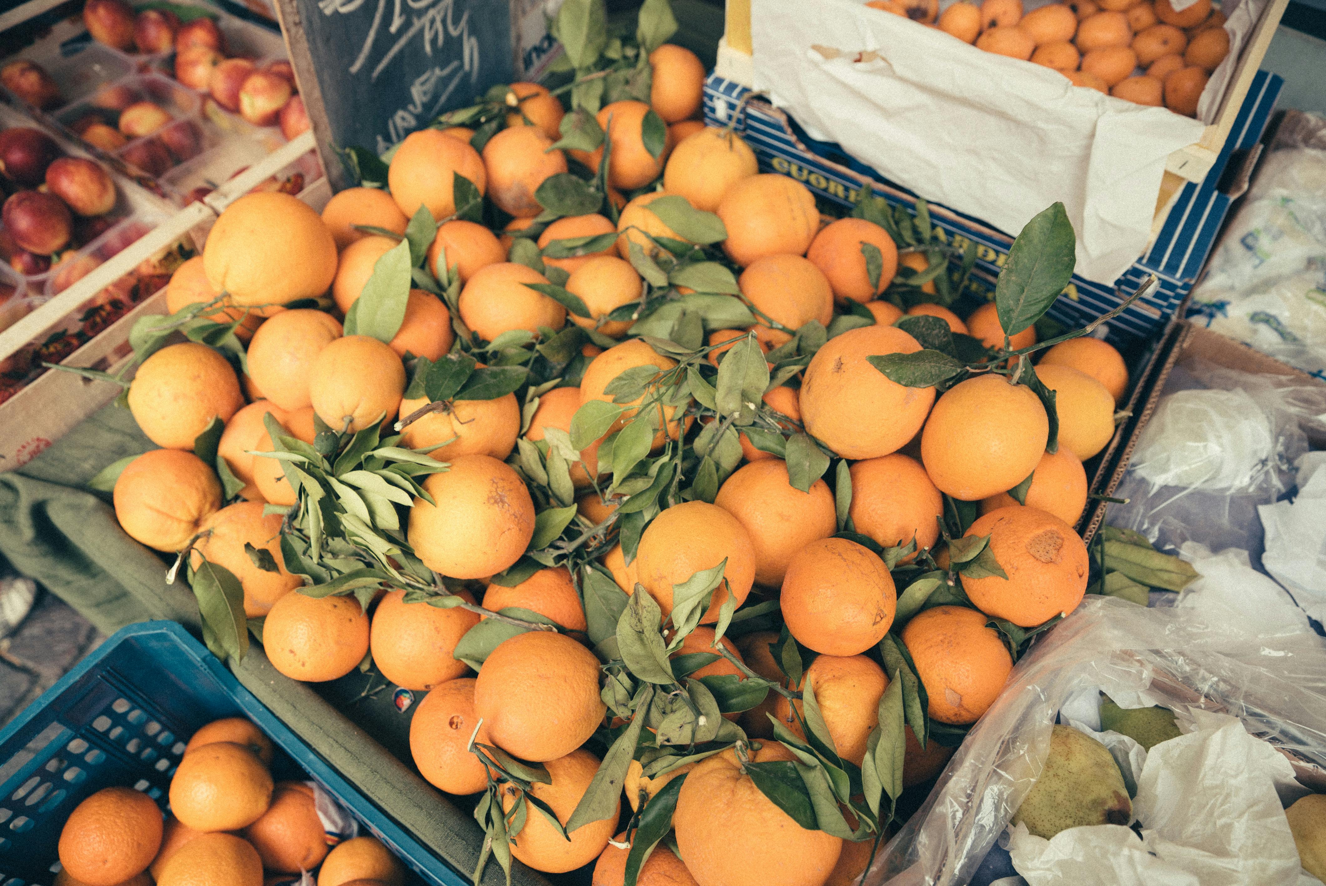 Orange Fruits in a Plastic Crate · Free Stock Photo