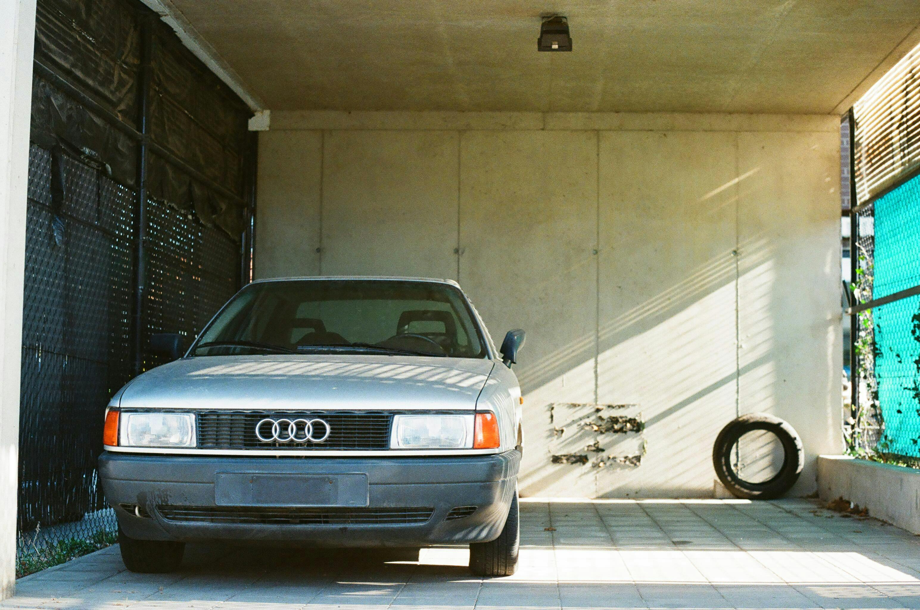 A Car in front of a Garage · Free Stock Photo