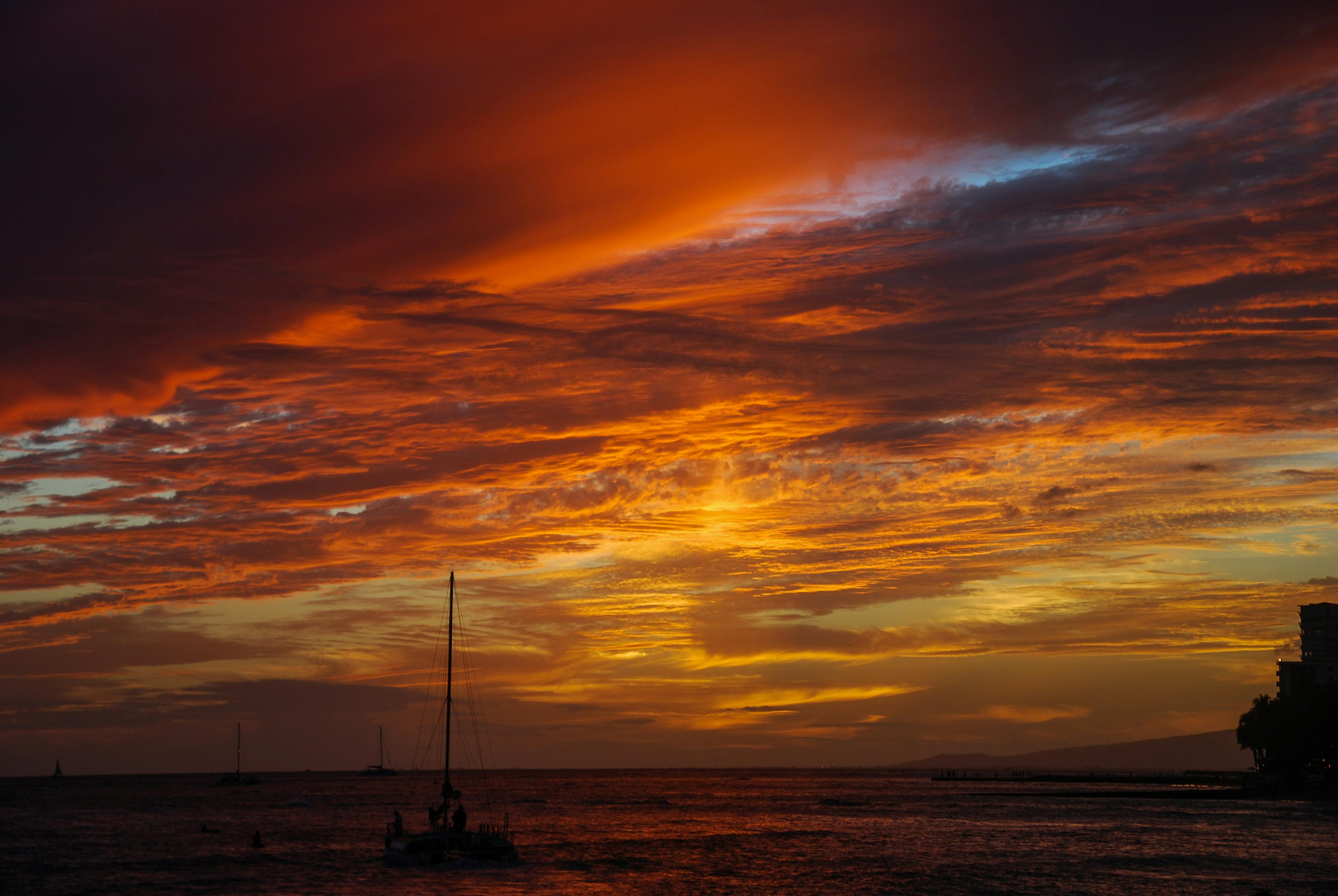 A Cloudy Sky during the Golden Hour · Free Stock Photo