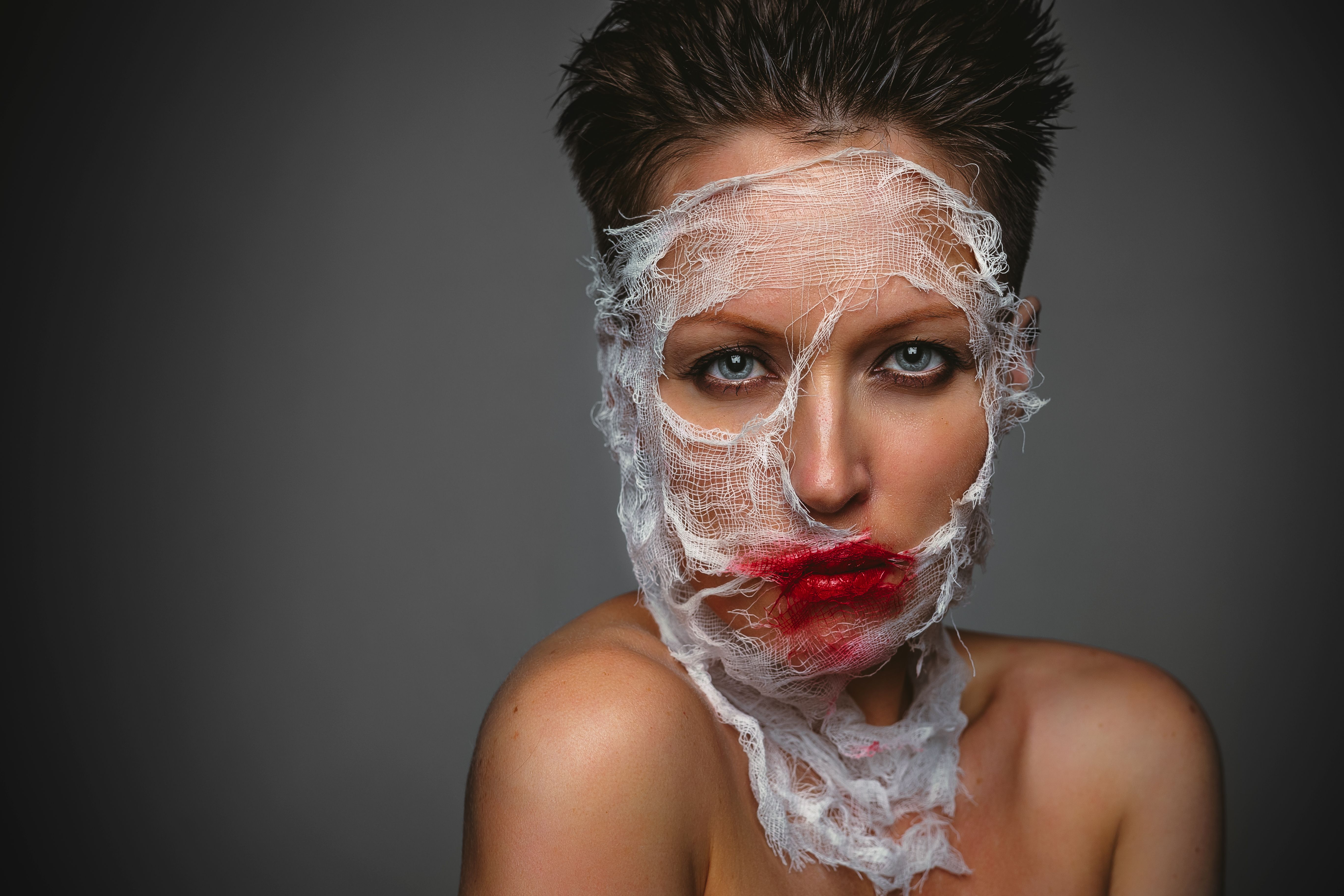 Woman with Bandage on Face · Free Stock Photo
