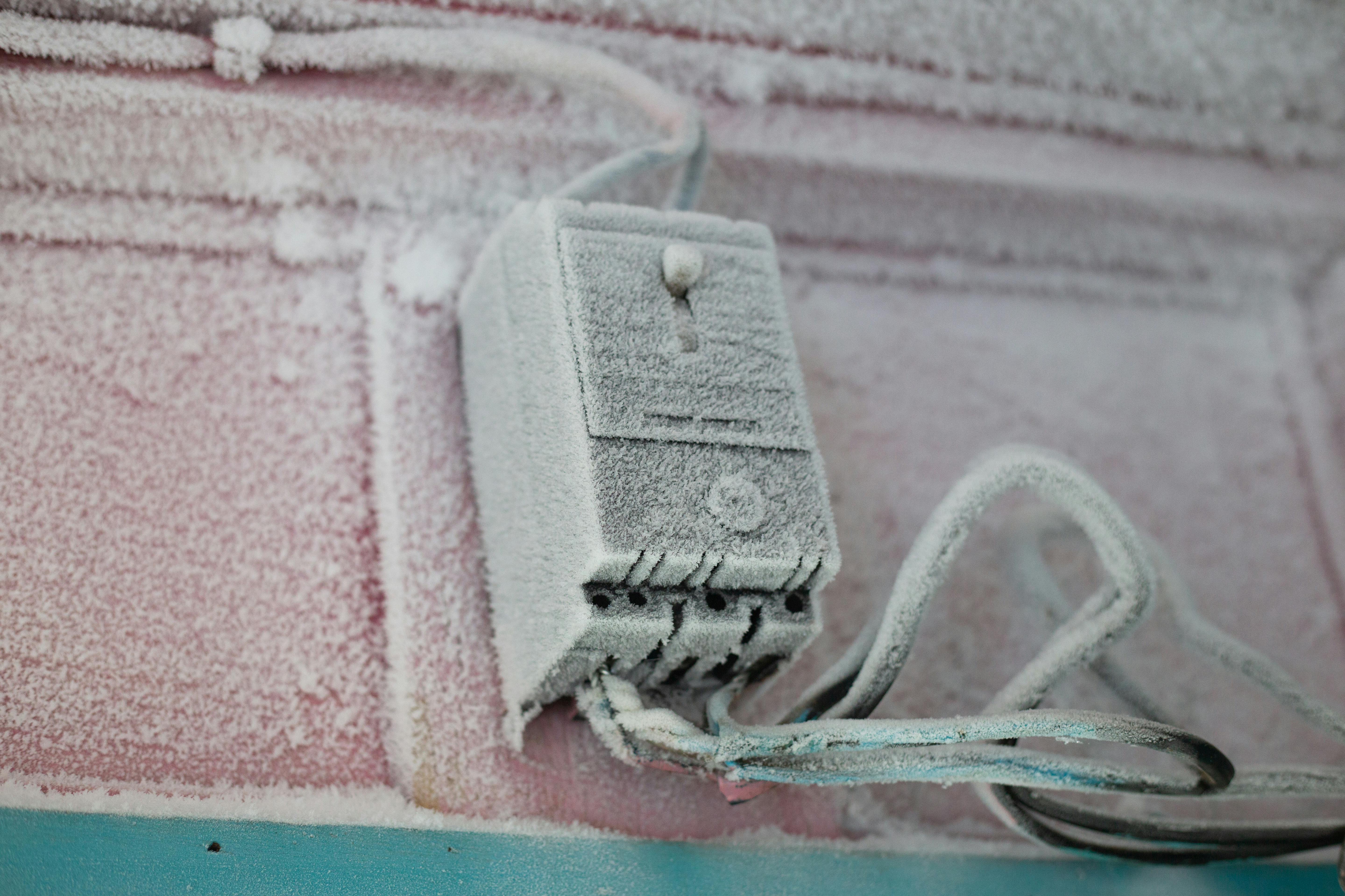 Frozen Electrical Switch on the Wall · Free Stock Photo