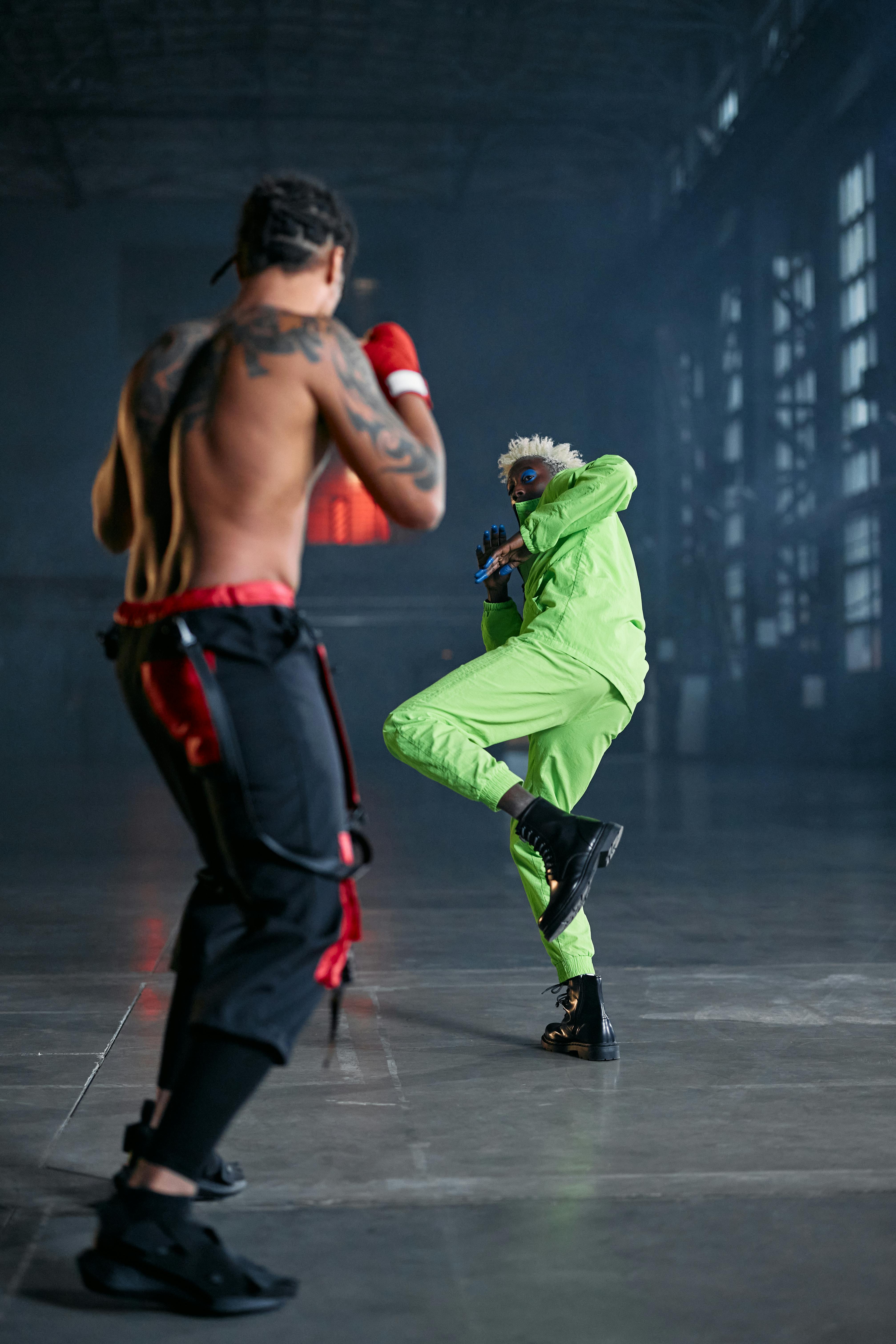 Two Cosplayers in a Game Character Pose · Free Stock Photo
