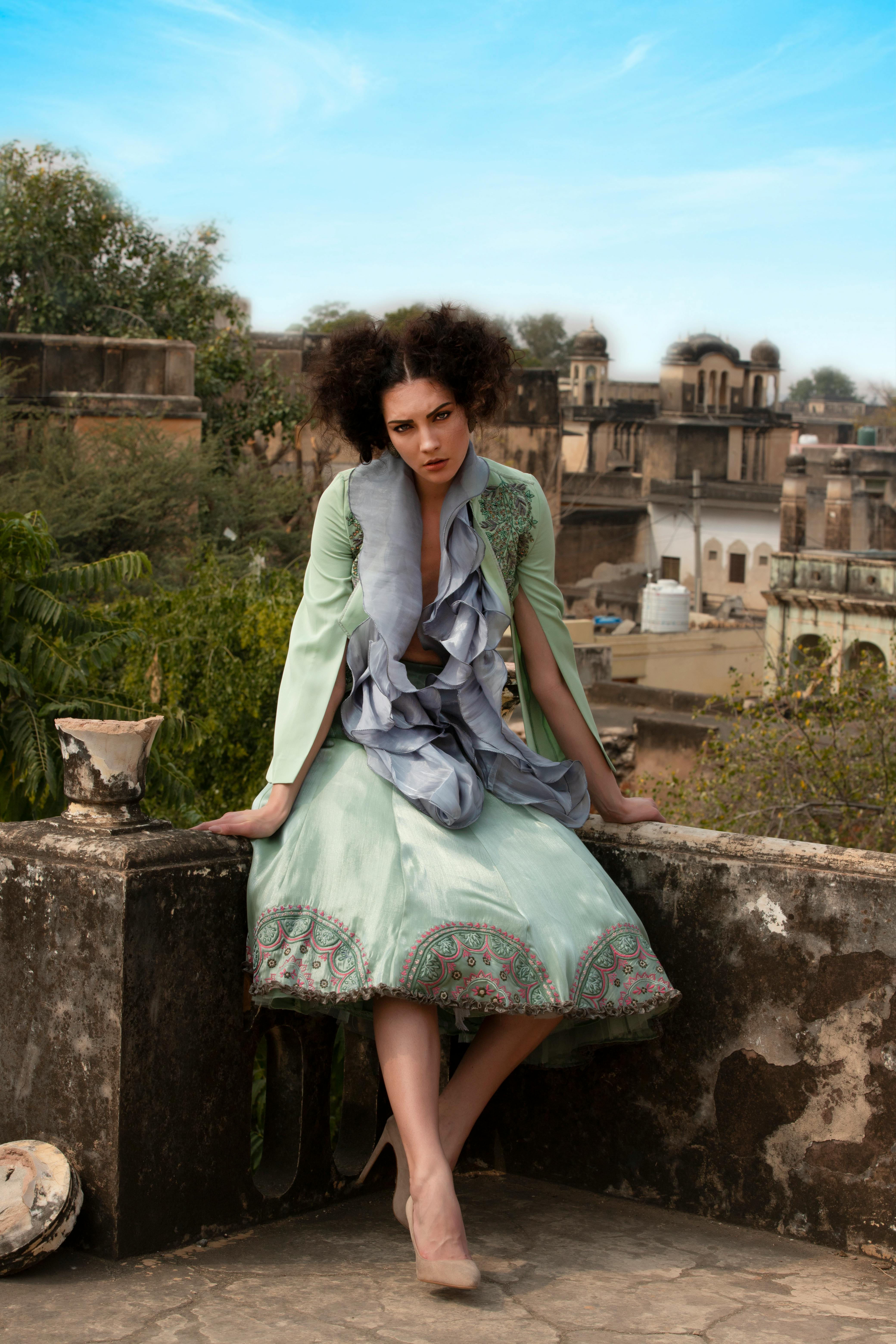 Haute Couture Model in Fashion Clothes Onstage · Free Stock Photo