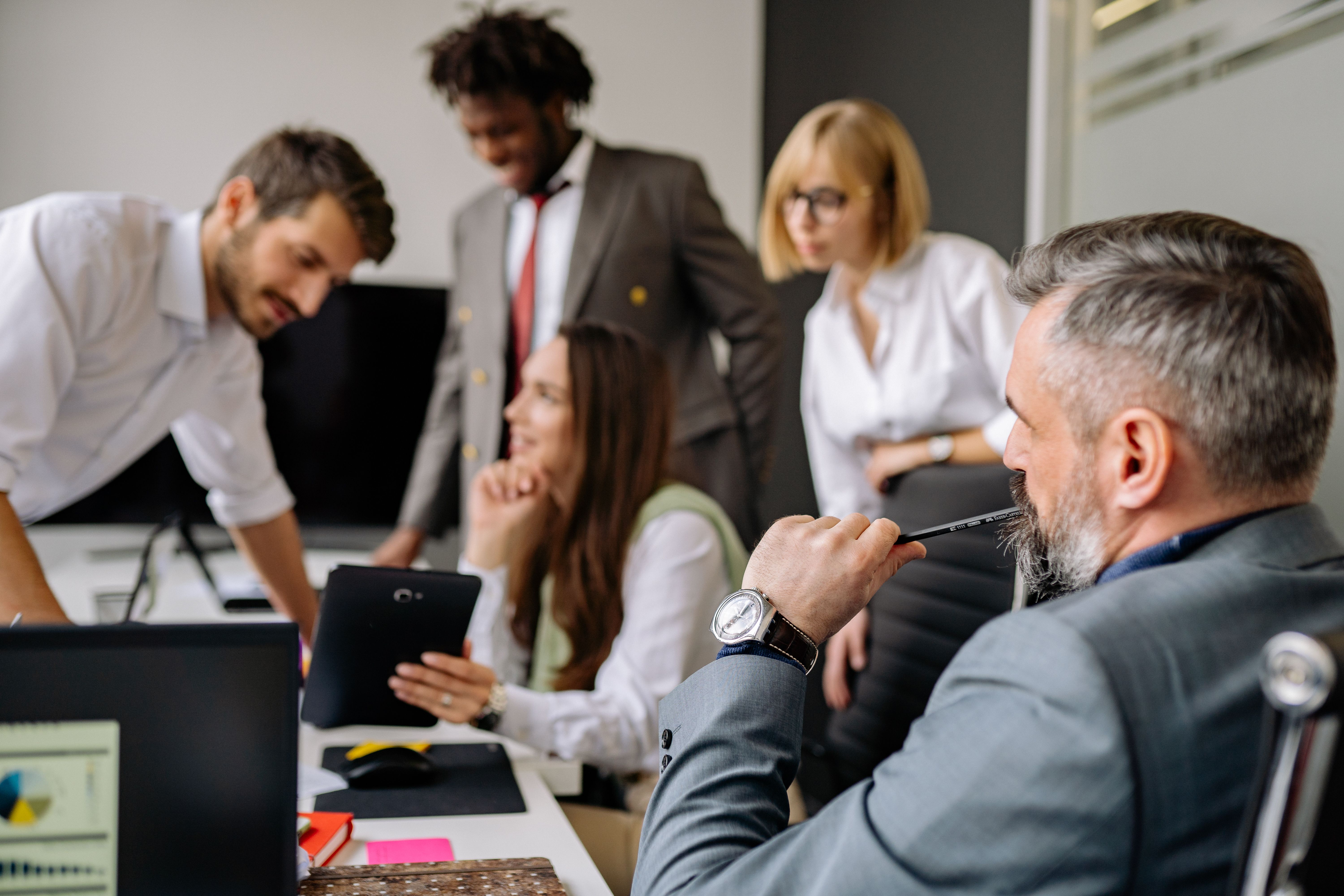 Office Team Sitting at the Table · Free Stock Photo