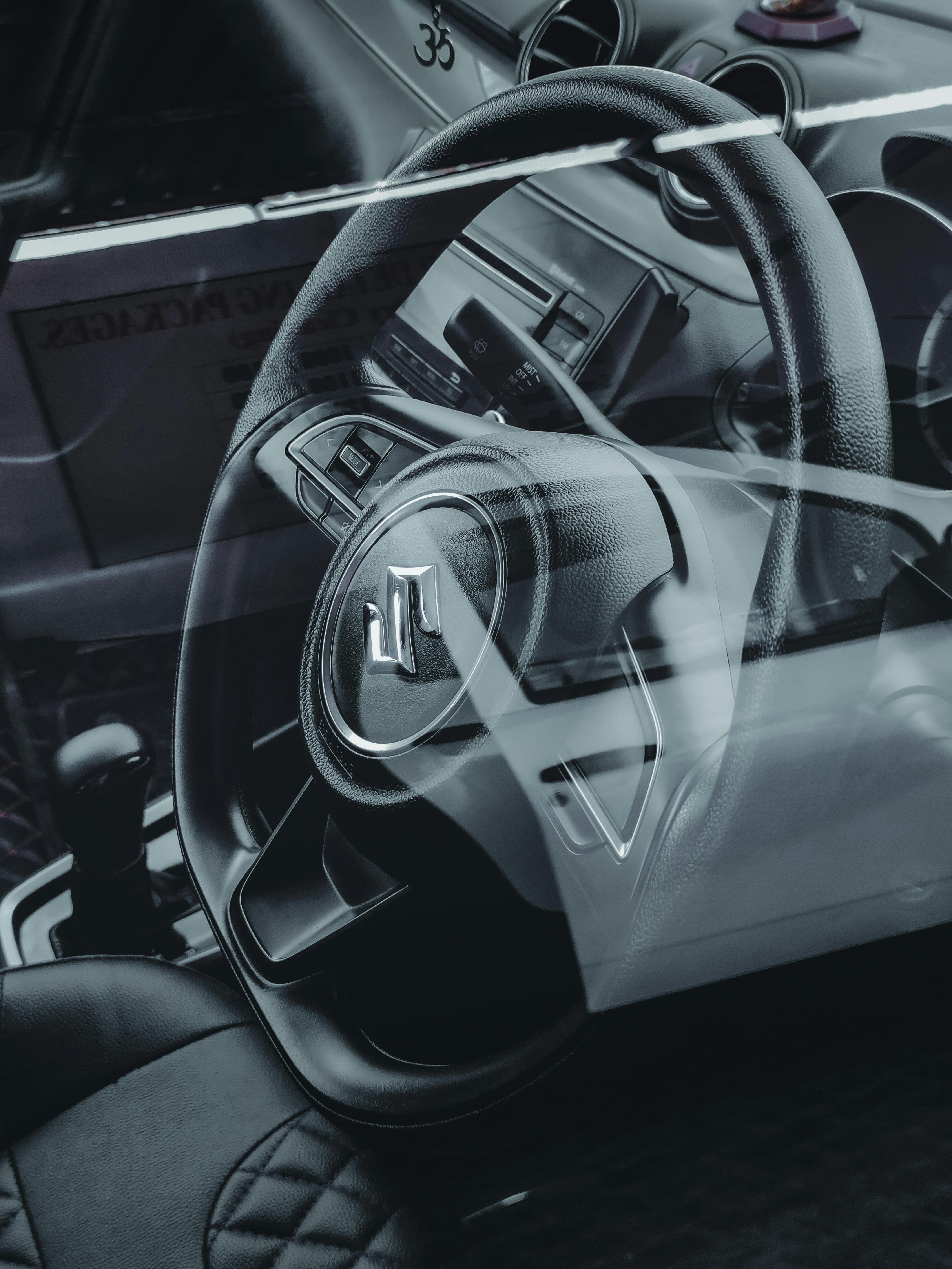 Close Up Photo of a Steering Wheel · Free Stock Photo