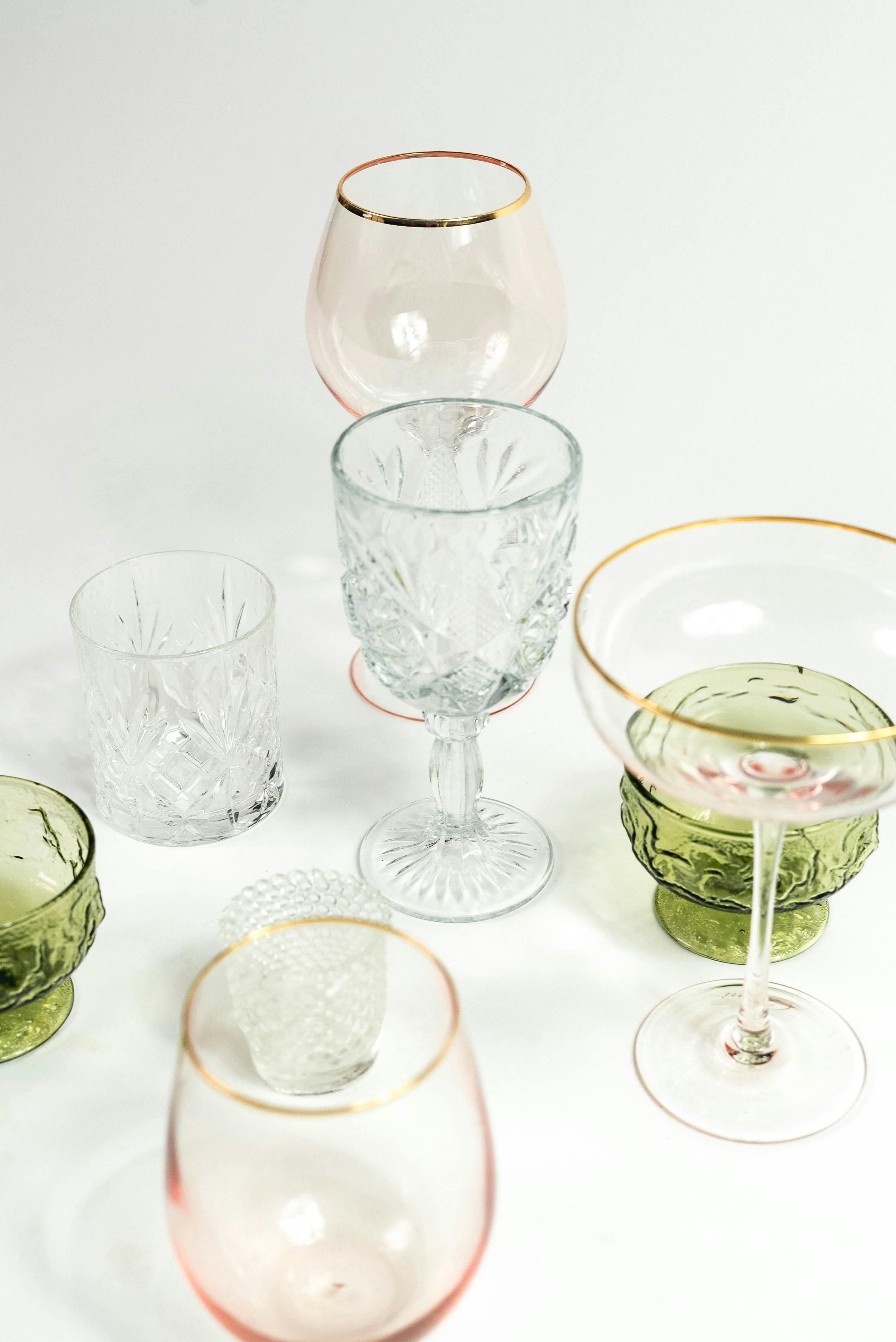 Collection of glassware on table · Free Stock Photo