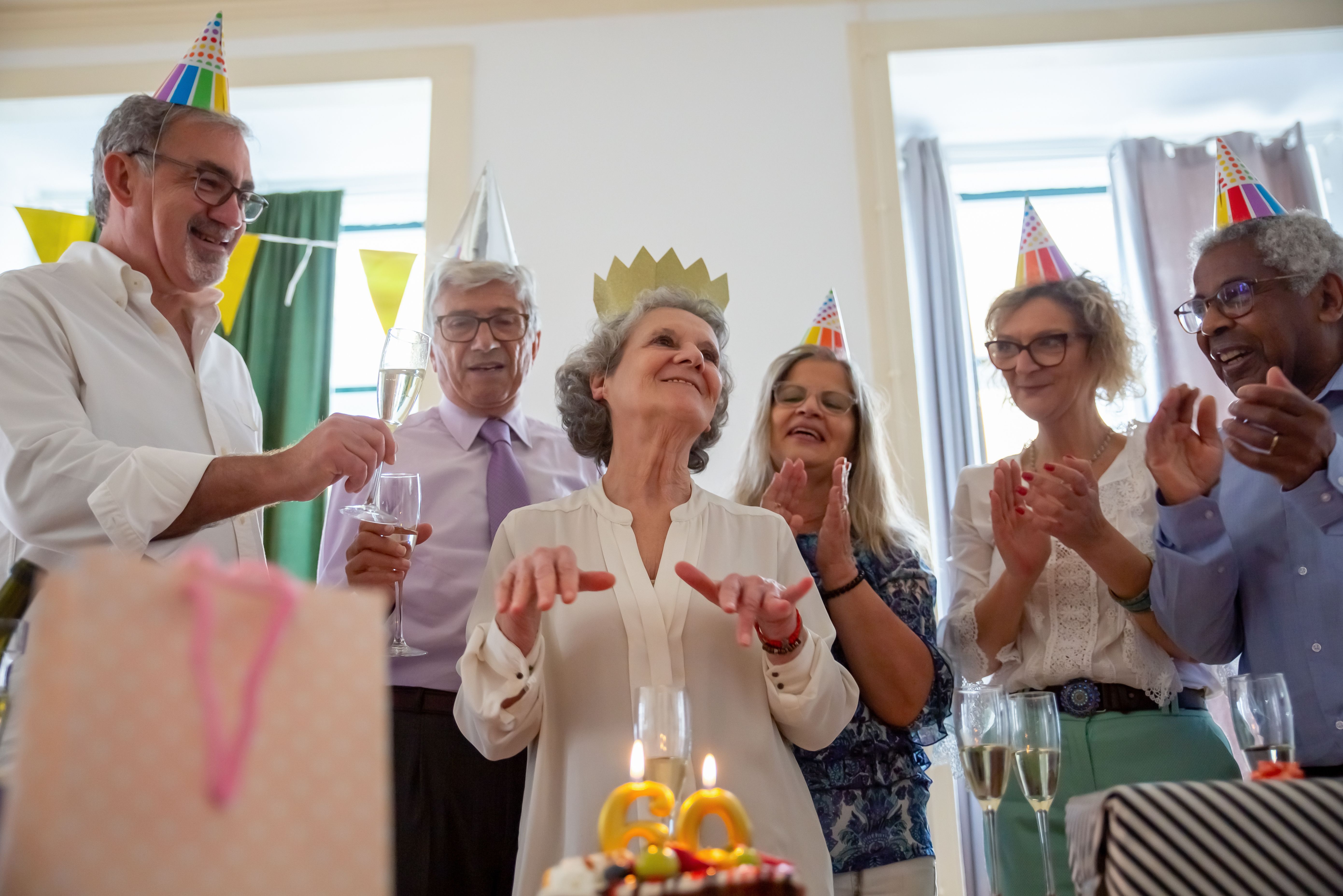 Elderly People Celebrating a Birthday · Free Stock Photo