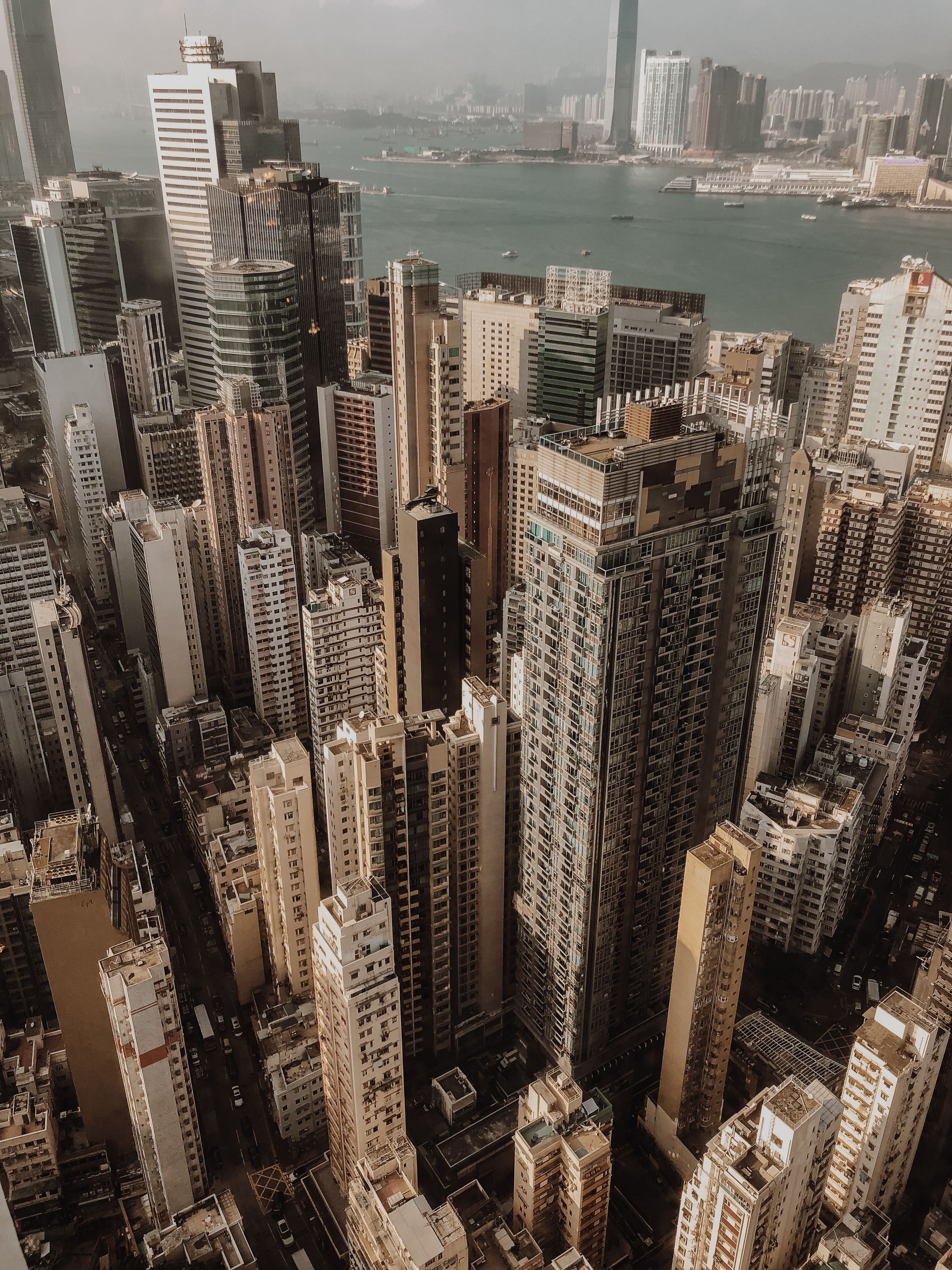 Wire Fence Overlooking Cityscape High Rise Buildings · Free Stock Photo