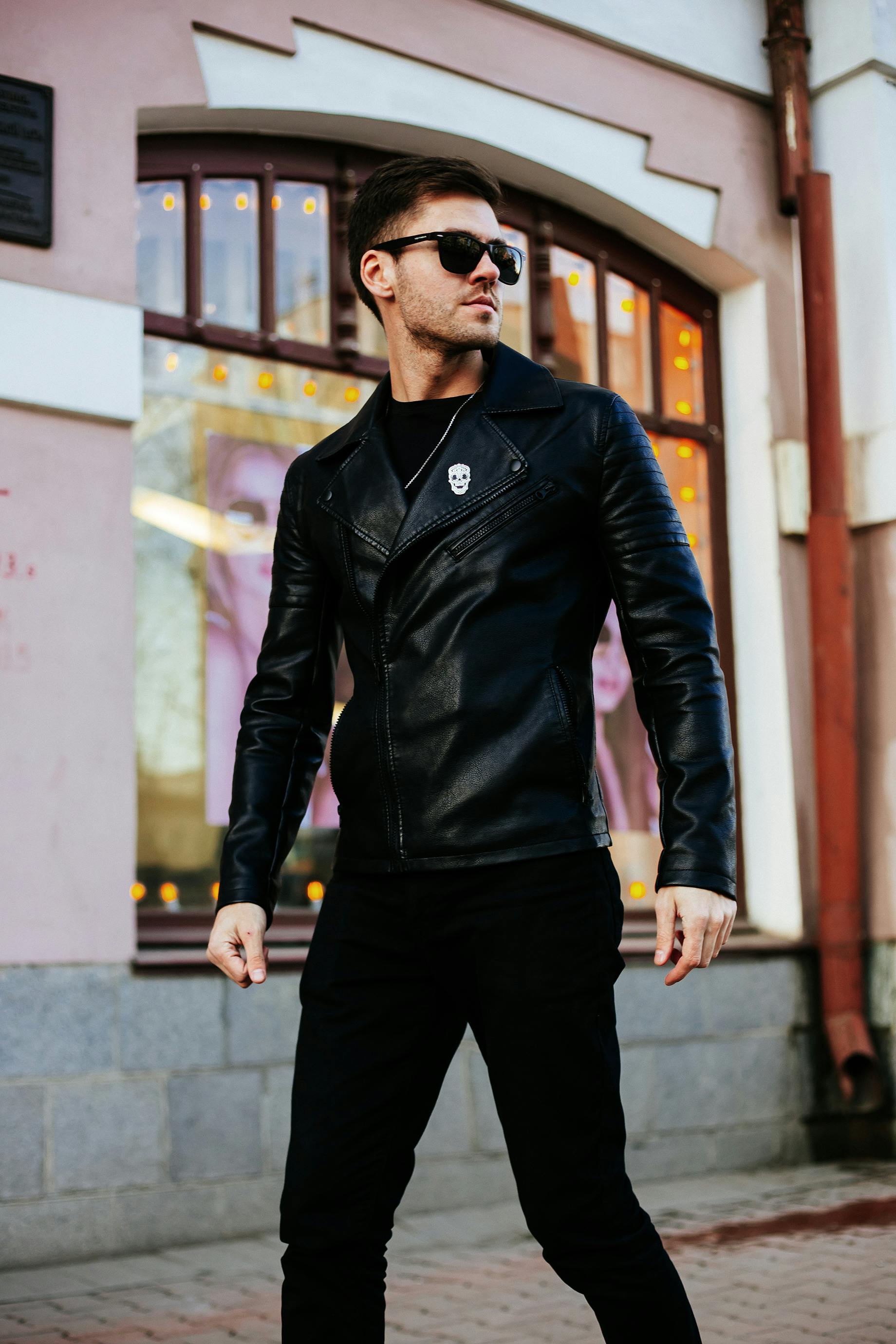 Man in Black Jacket Leather Jacket · Free Stock Photo