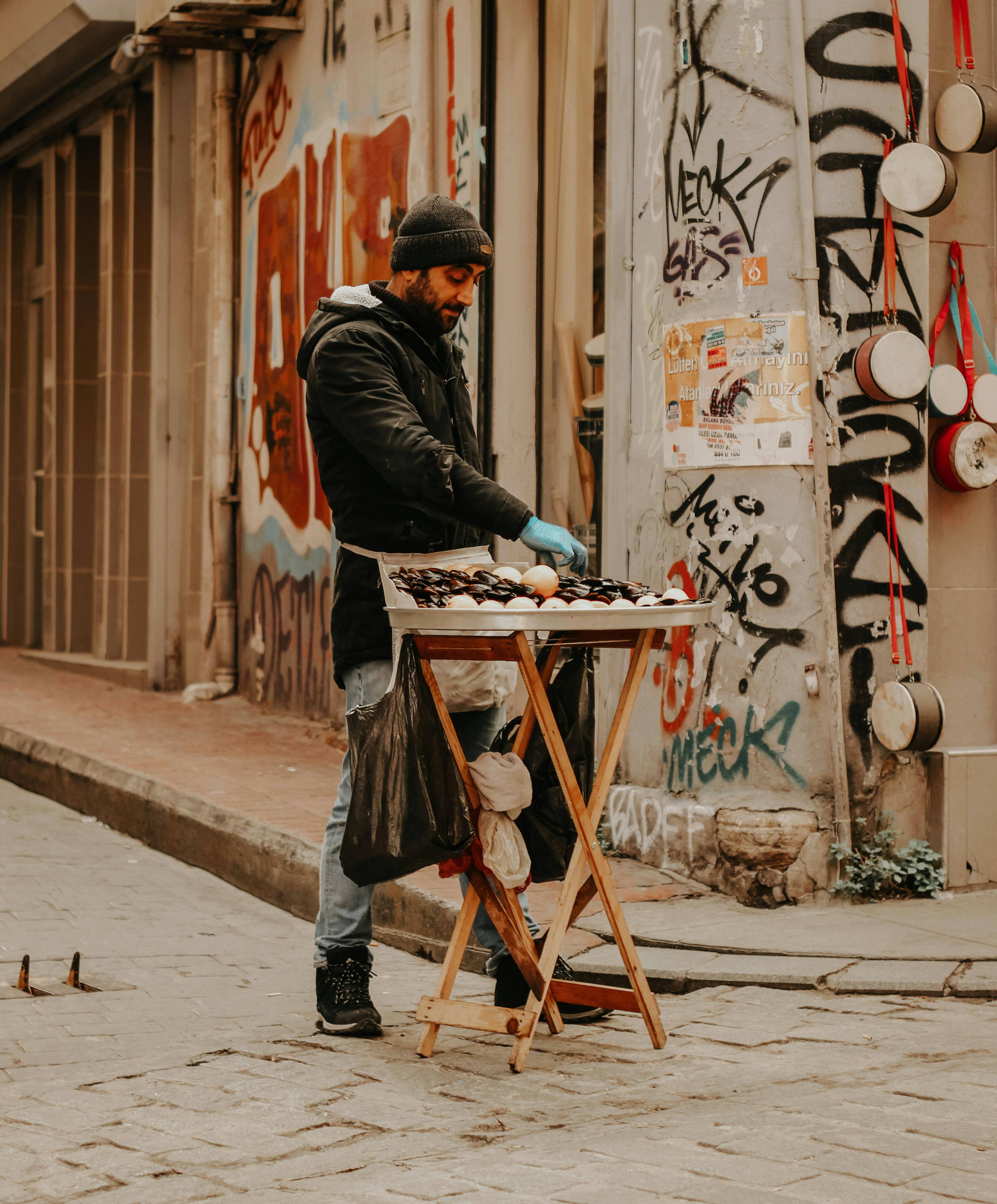 A Young Man Selling Apples · Free Stock Photo