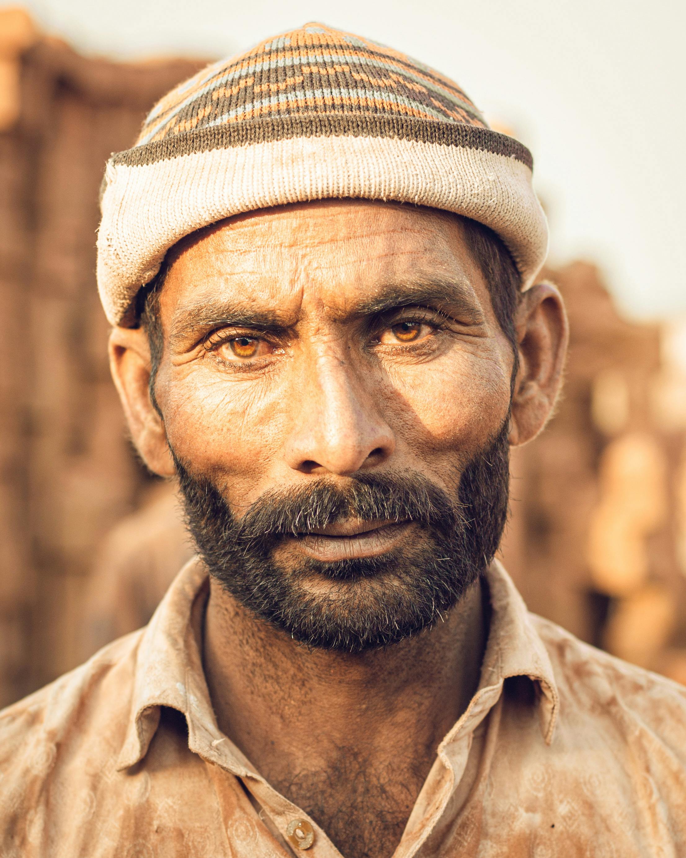Portrait of a Man with Facial Hair Looking at the Camera · Free Stock Photo