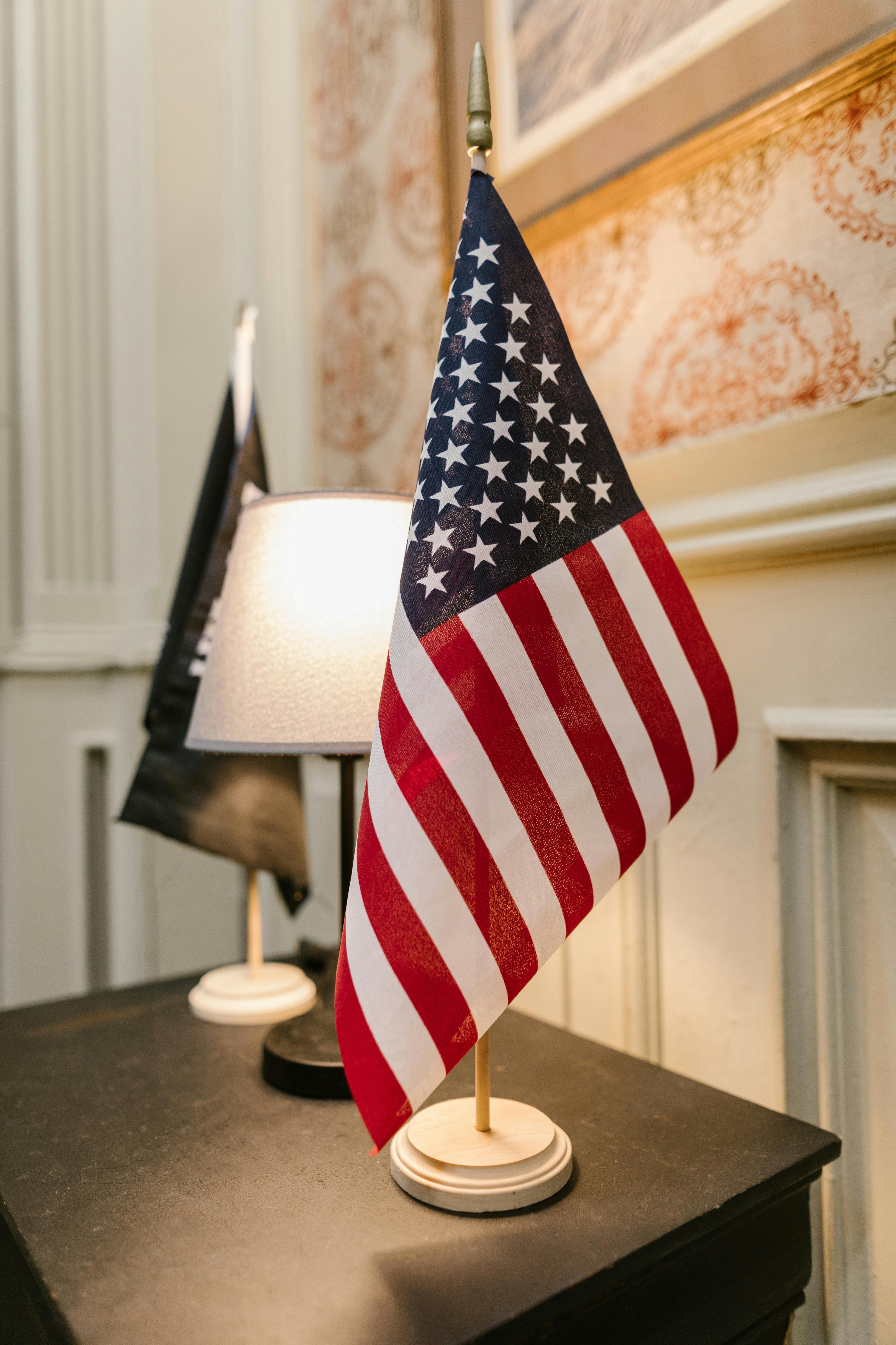 Photo of an American Desk Flag · Free Stock Photo