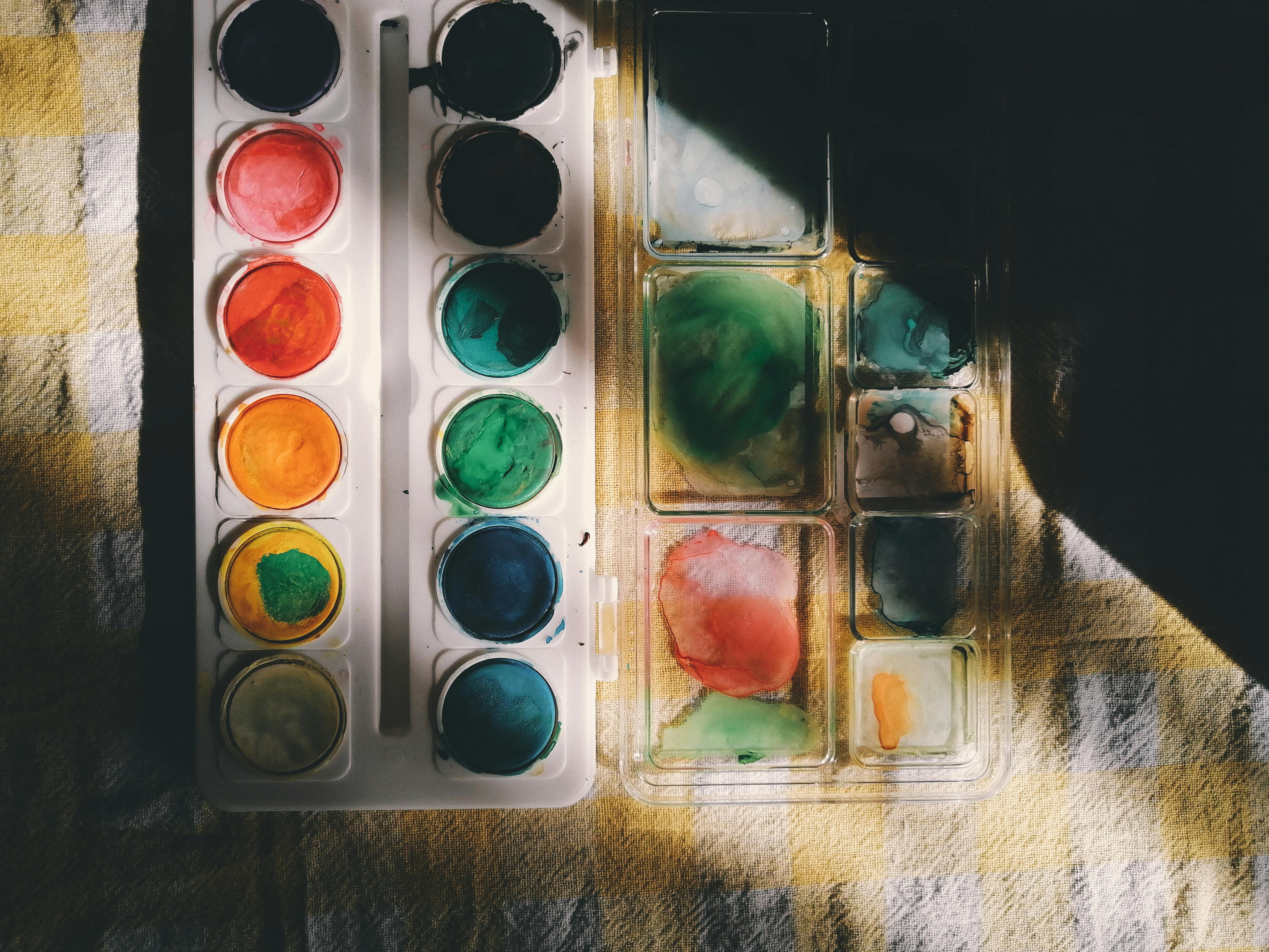 Close Up Photo of A Watercolor Pan Set · Free Stock Photo