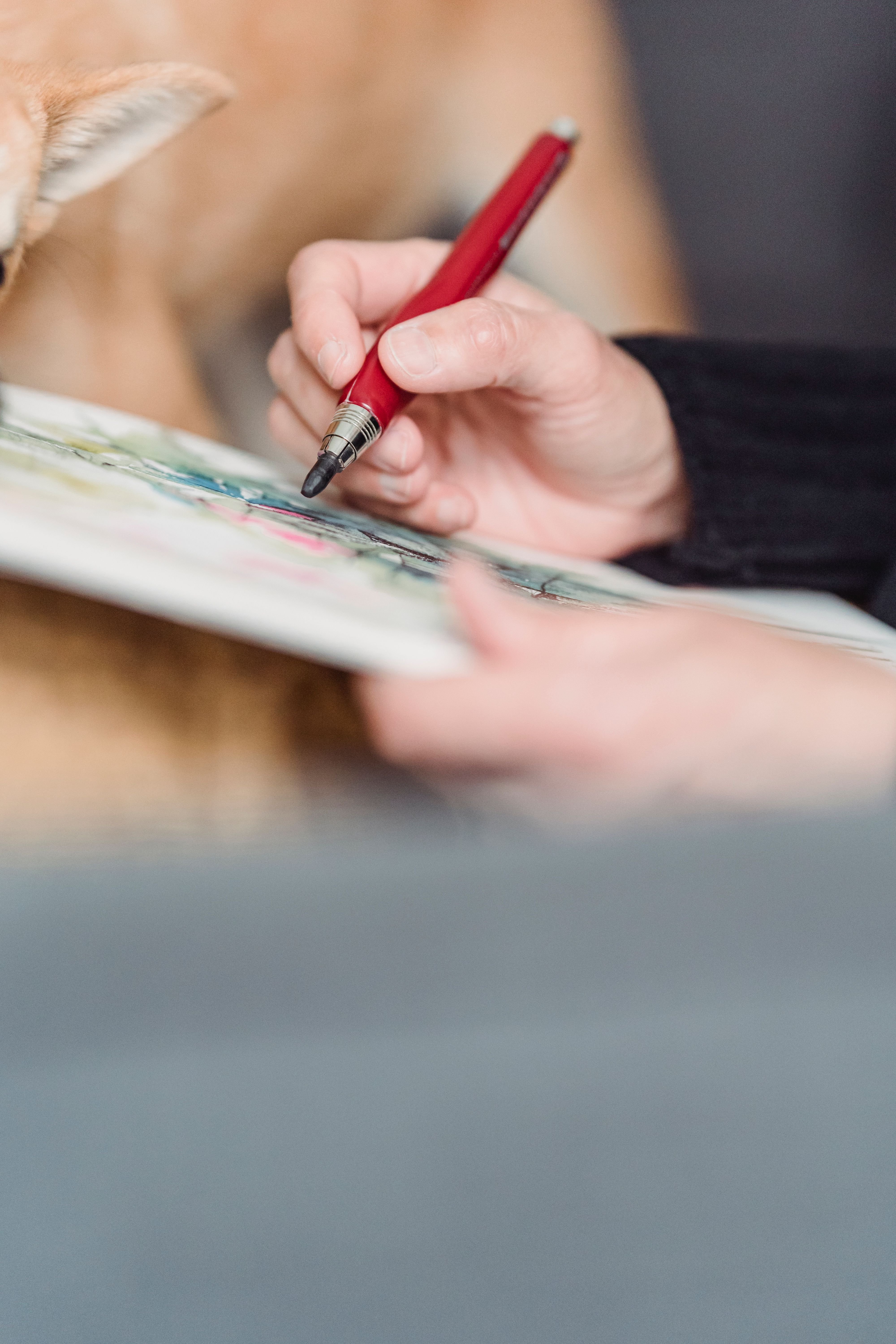 Person Drawing an Artwork · Free Stock Photo