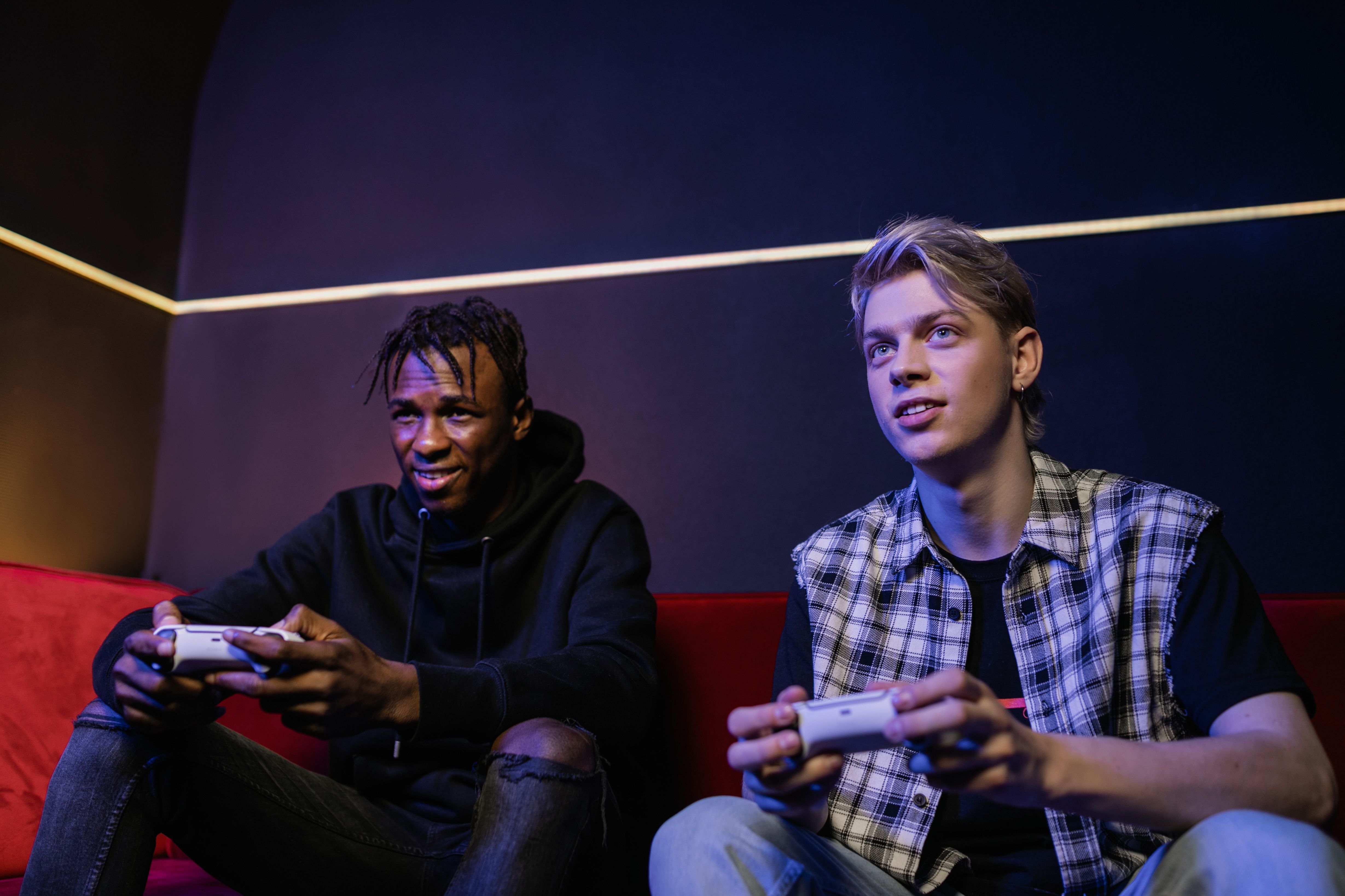 Two Men Playing Video Games · Free Stock Photo