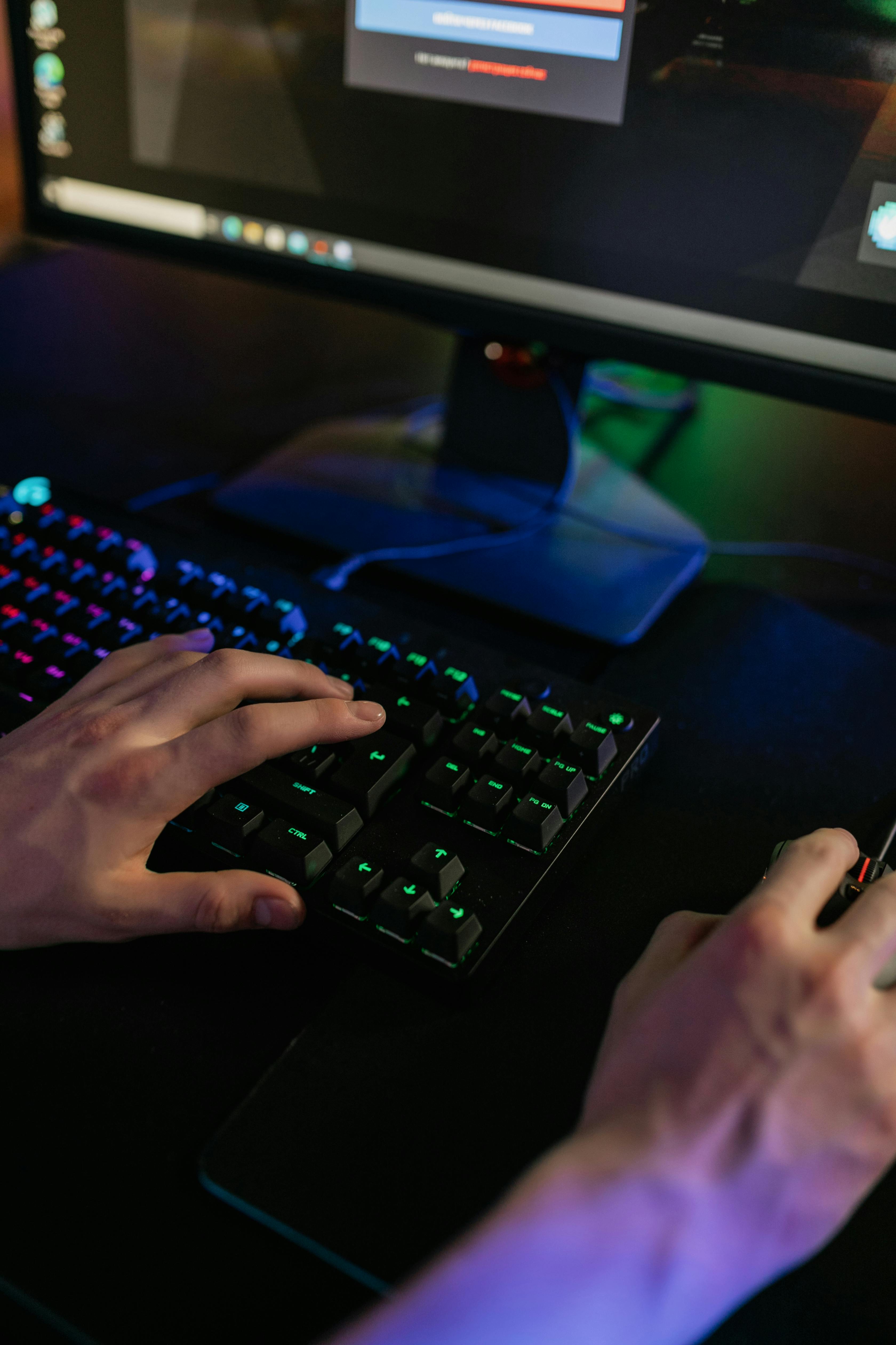 Person Using Black Computer Keyboard · Free Stock Photo