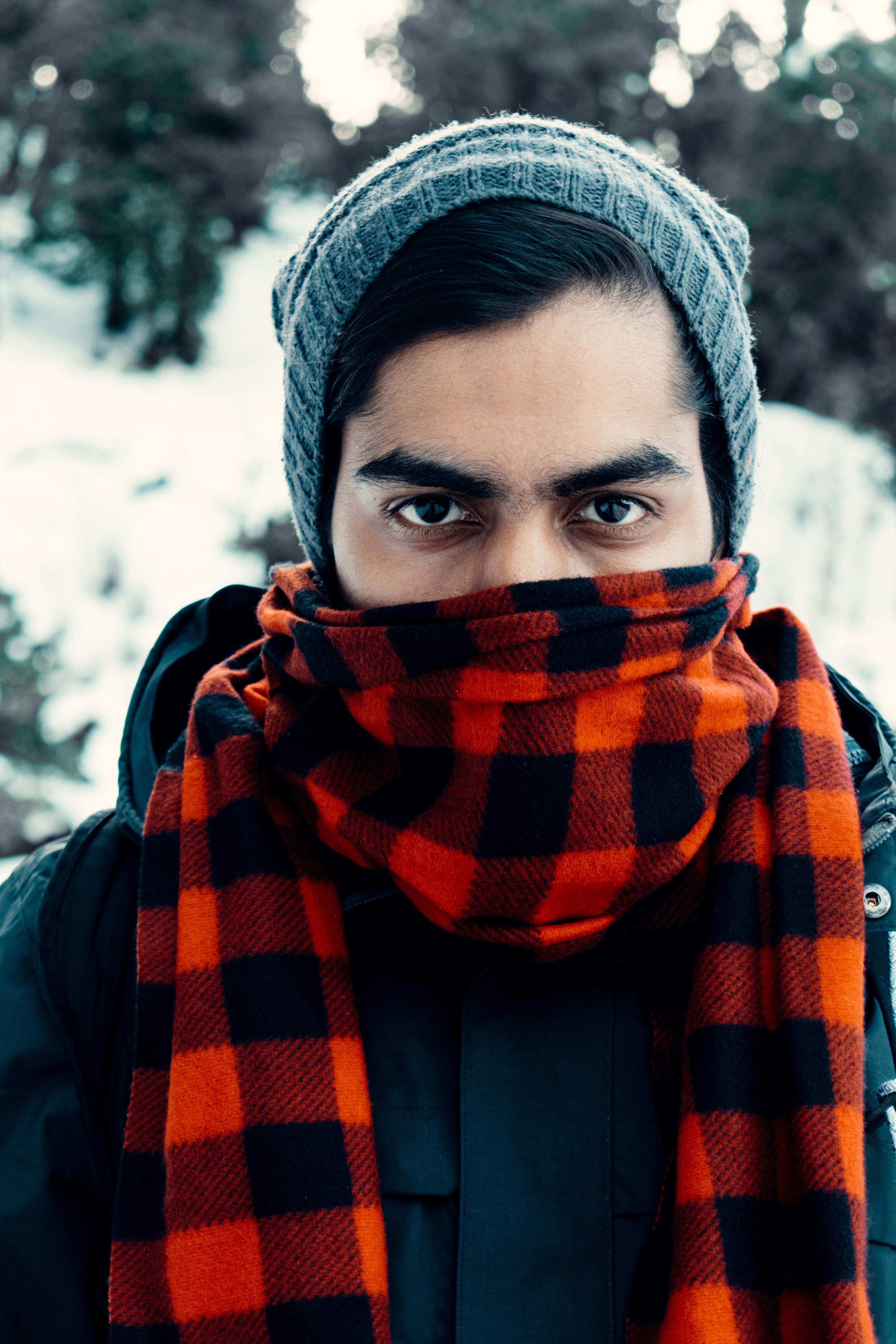 A Man Covering his Face using Scarf · Free Stock Photo