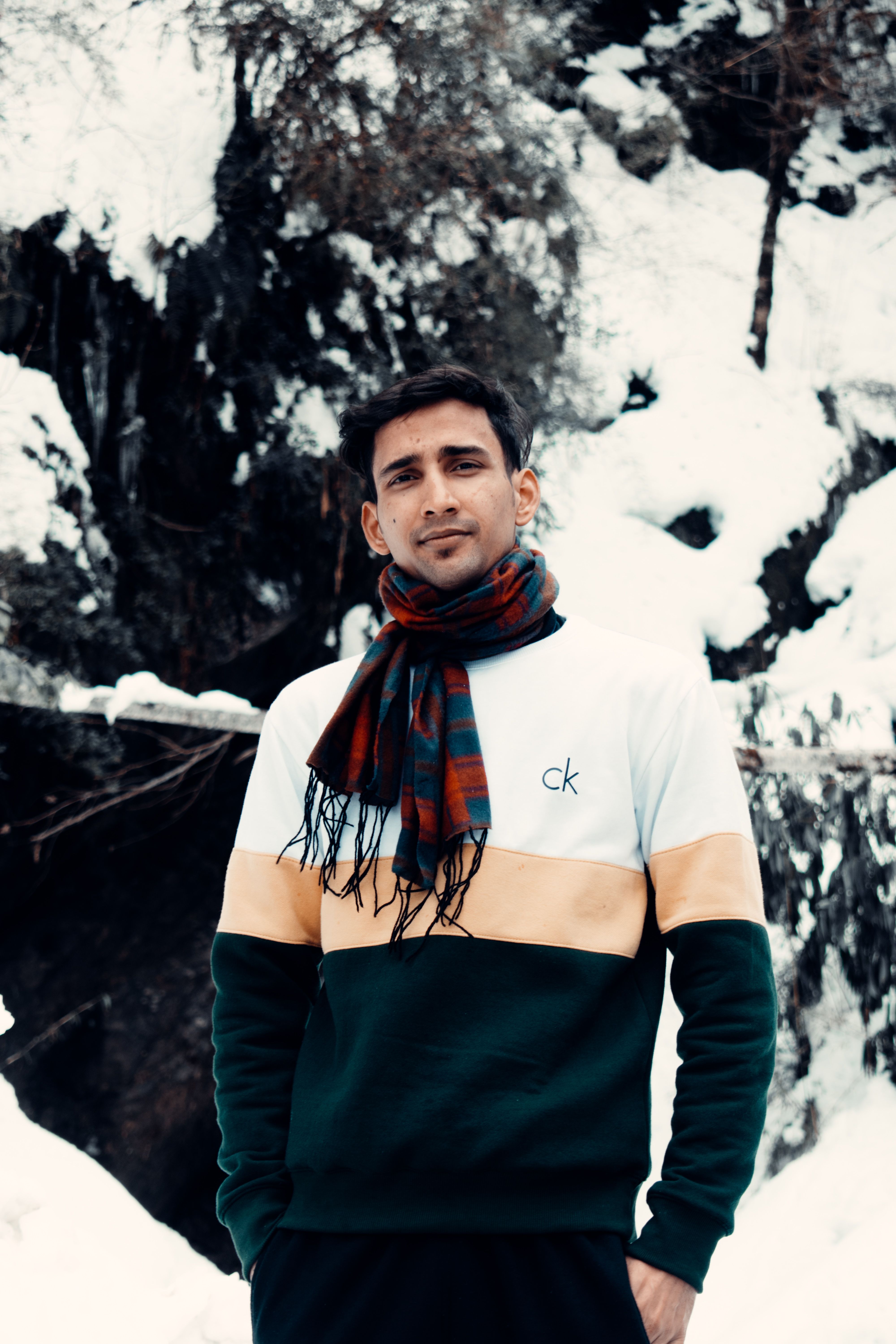 Man in Snowy Mountains · Free Stock Photo